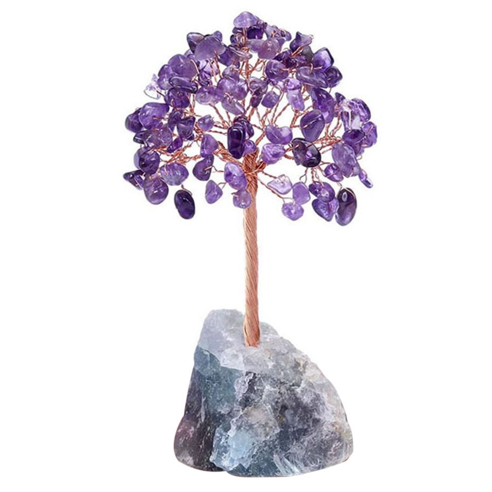 Home Decor Copper Wire Wrapped Stone Crafts Gemstone Feng Shui Trees ...