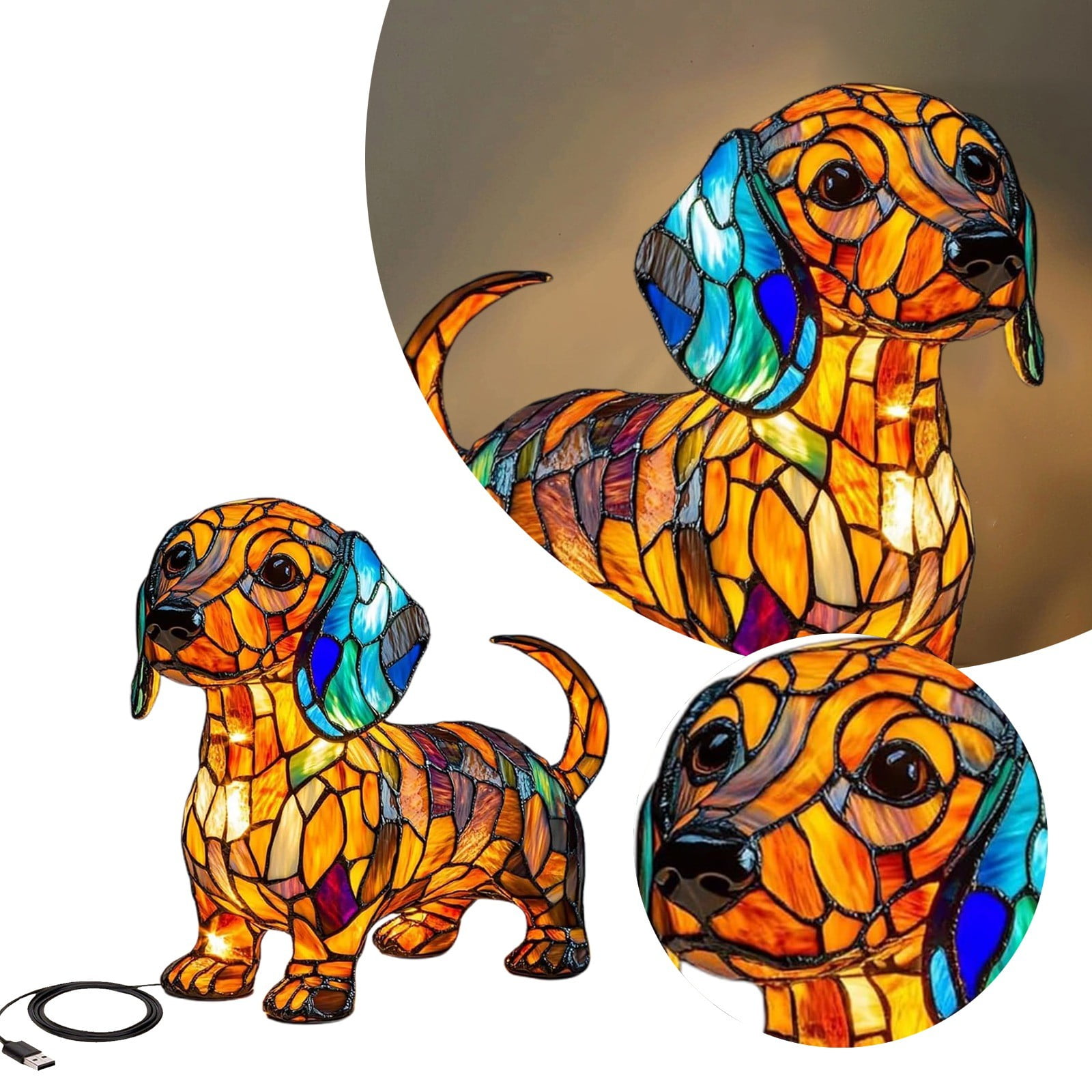 Home Decor Corgi Dog Ranch Glowing Night Light Beautiful Light Bedside ...