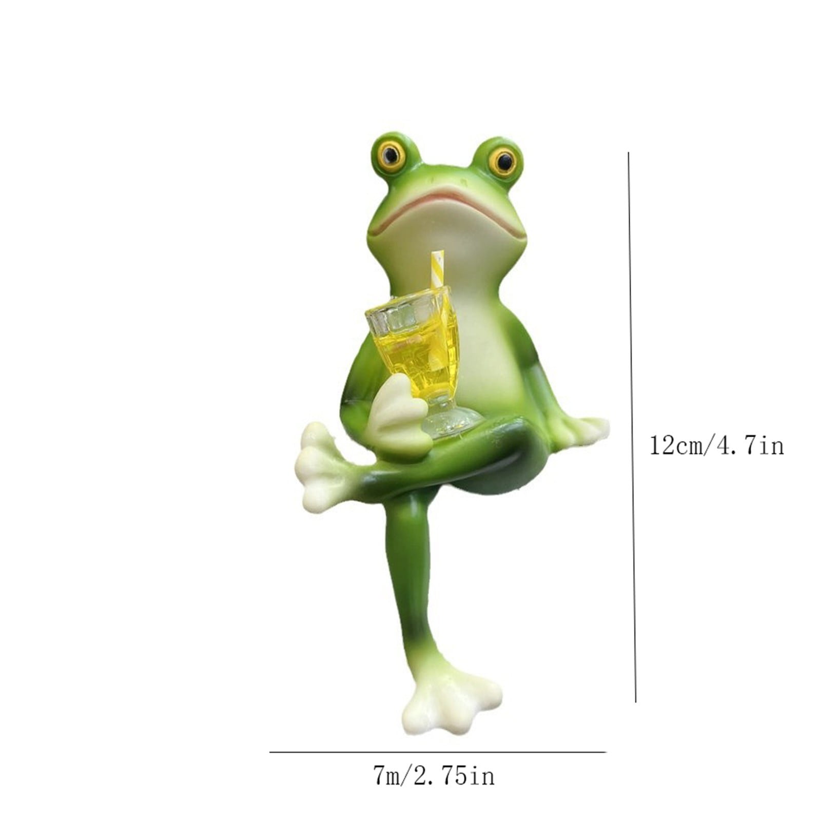Home Decor Cute Climbing Frog Figurines Flower Pot Resin Hanging Frog ...