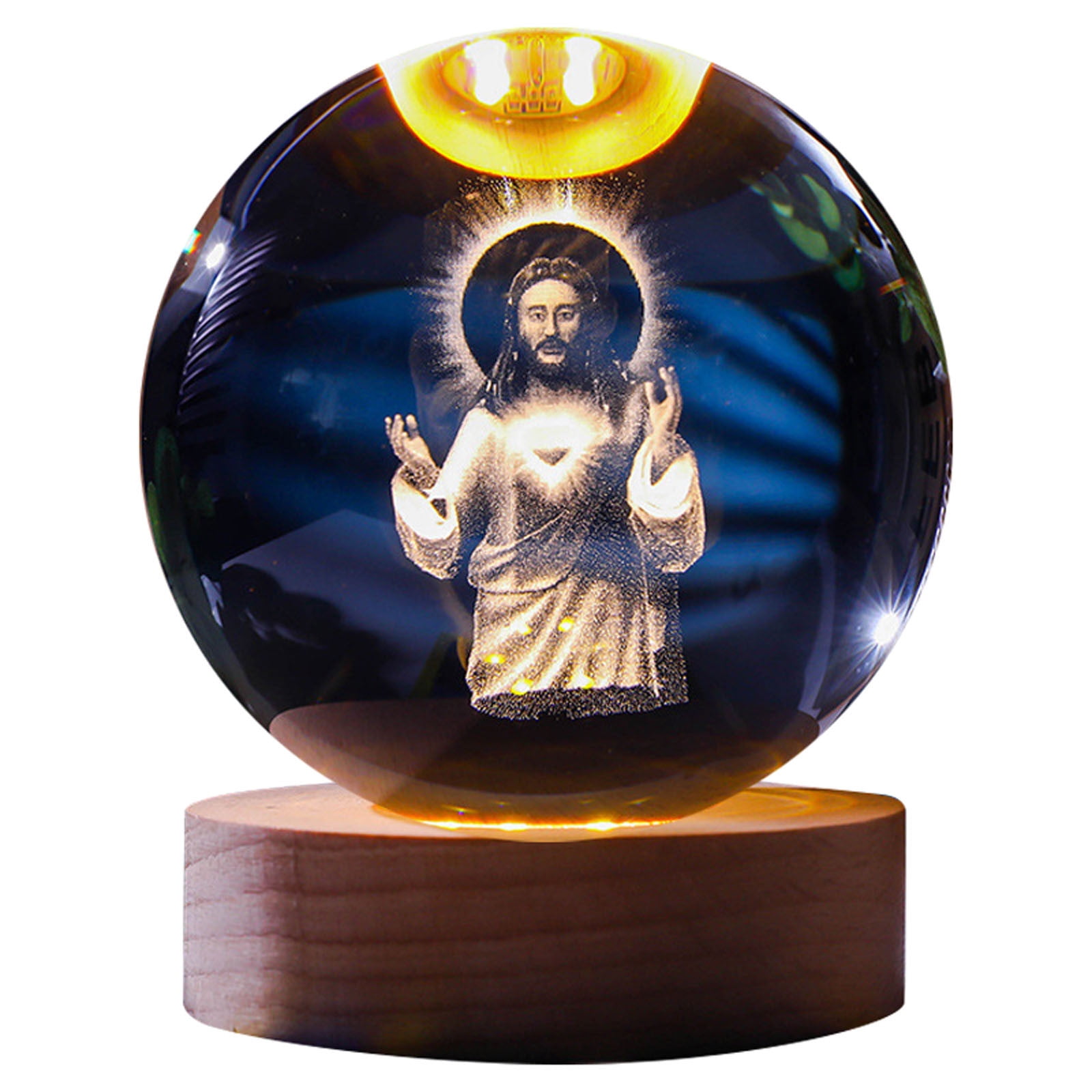 Home Decor Easter Crystal Lamp Night Lights Astronaut Planet Globe 3D ...