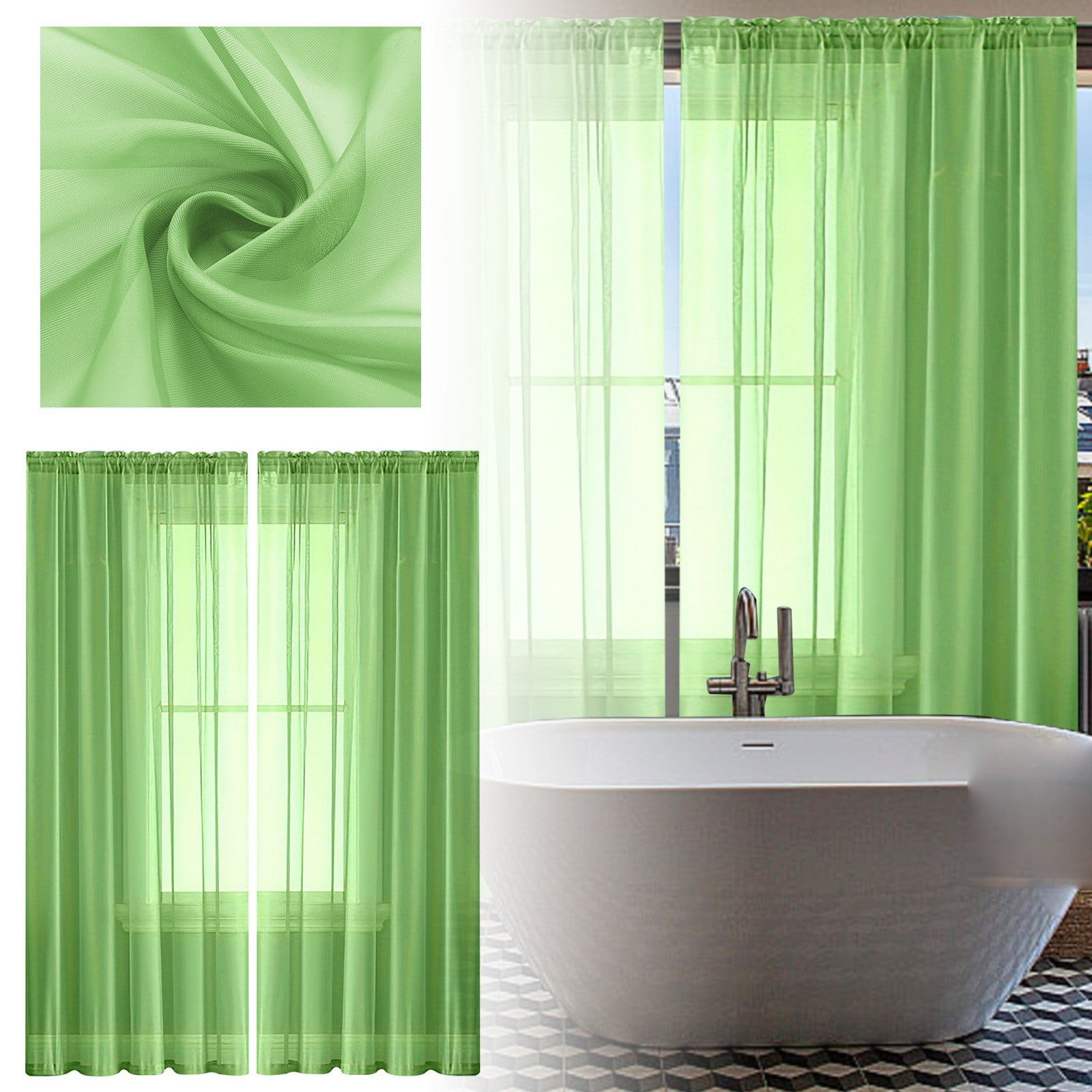 Home Decor Feel The Difference with Soft Elegant Solid Color Semi Sheer ...