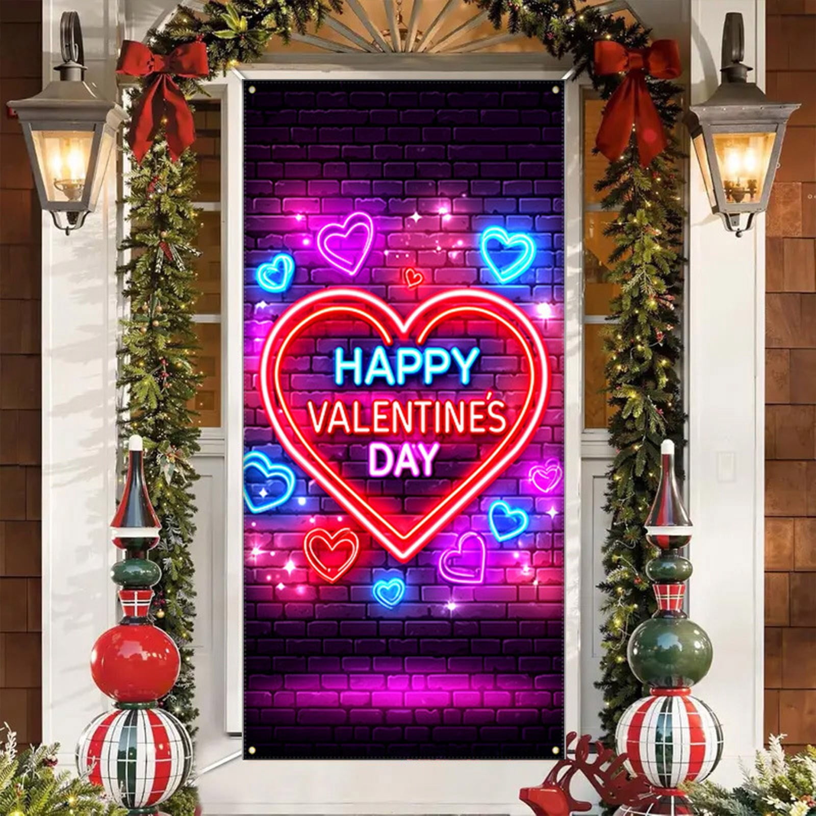 Home Decor Festive Door Curtain Holiday Hanging For Indoor Outdoor ...