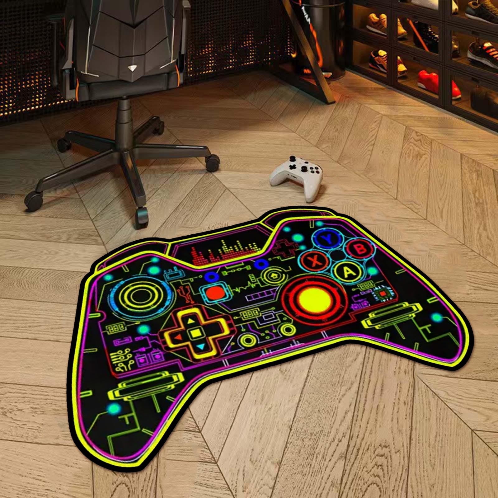 Home Decor Gamer Rug for Boys Room - Game Controllers Shaped Rugs ...