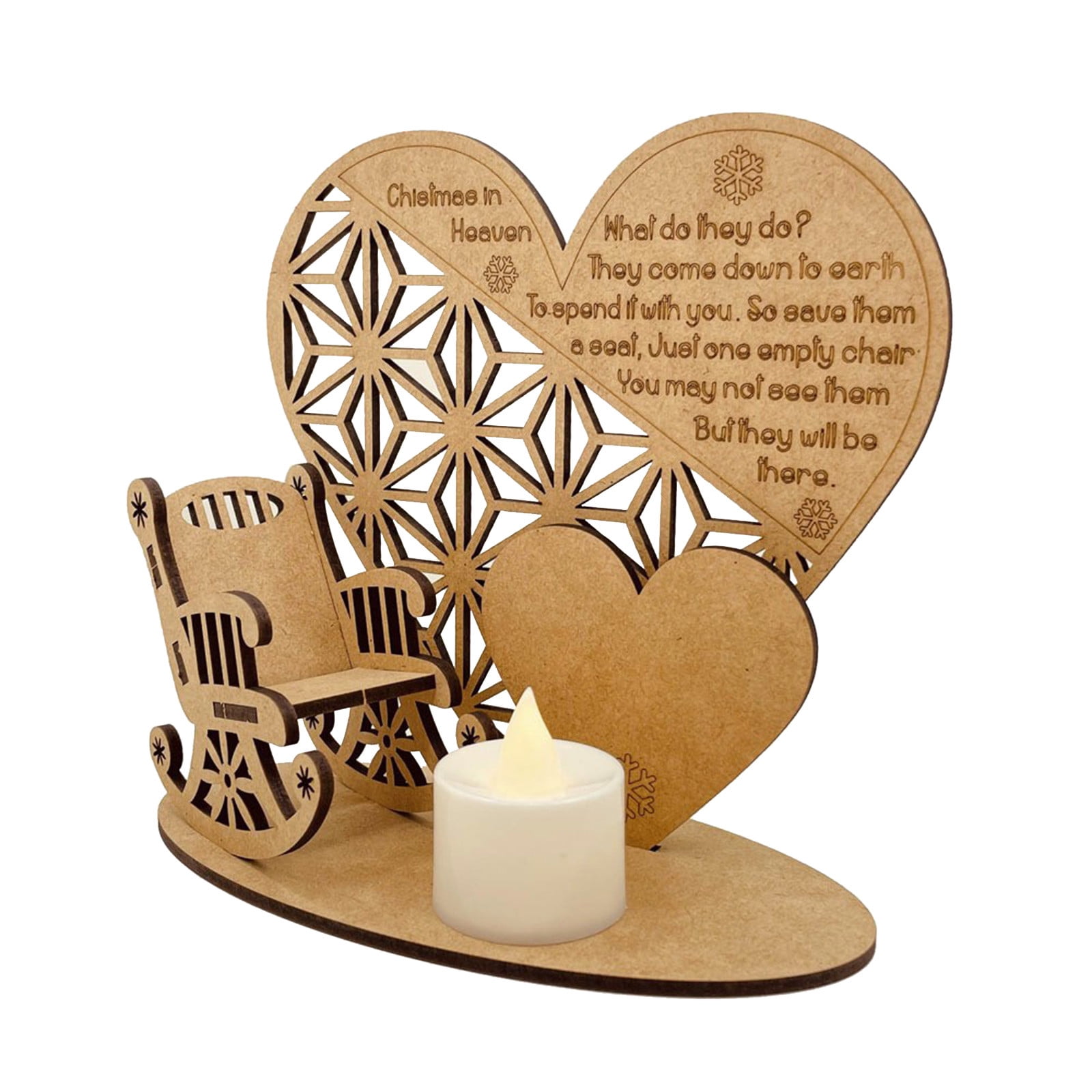 Home Decor Gnobogi Christmas Tree Memorial Candle Holders Rocking Chair ...