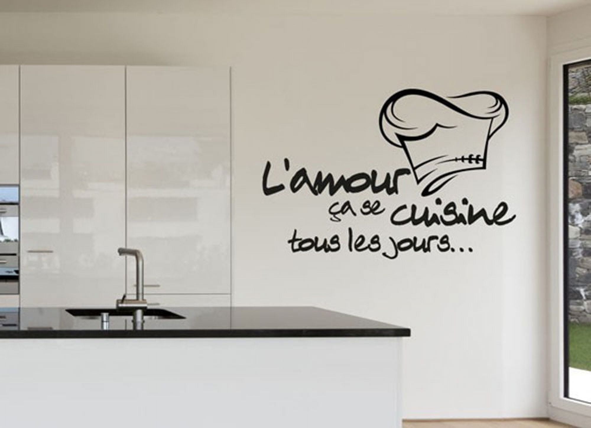 Home Decor Gnobogi Cuisine Sticker Vinyl Decal Kitchen Tile Chef Wall ...