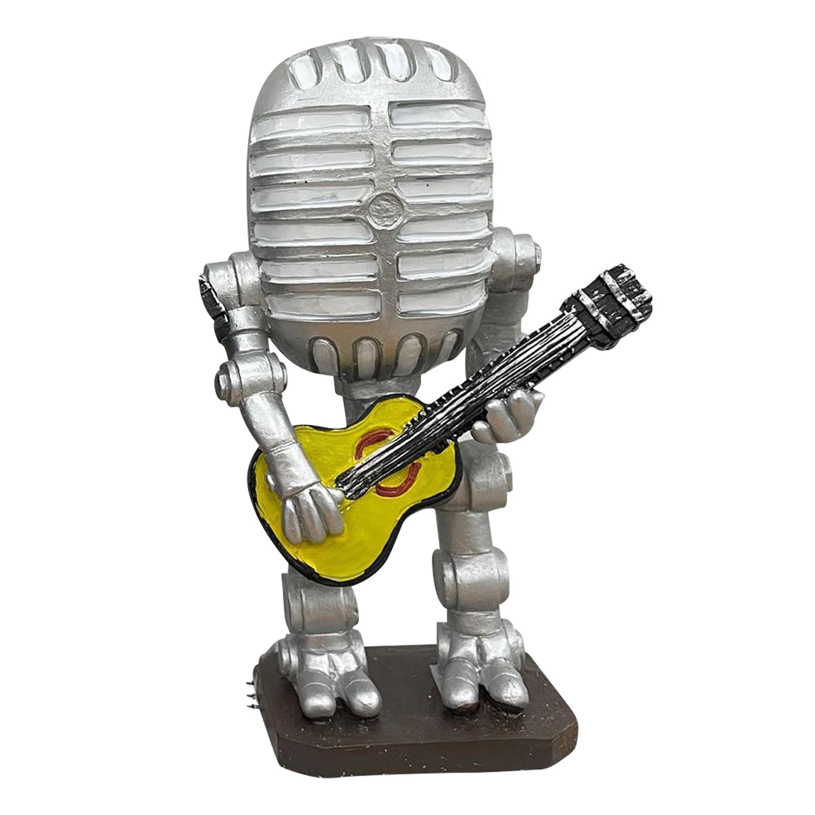 Home Decor Gnobogi New Solar Guitarist Microphone Guitarist Resin ...