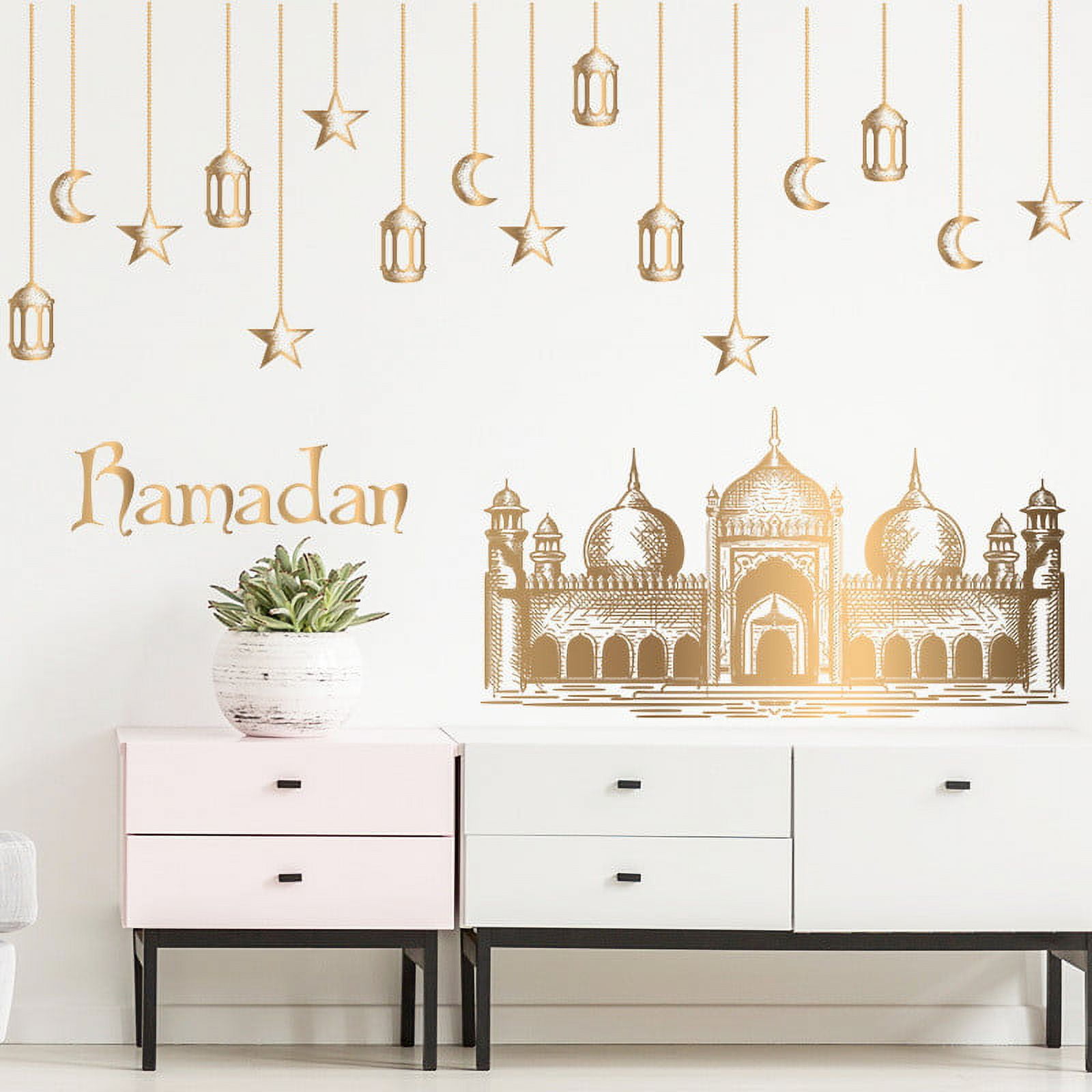 Home Decor Gnobogi Ramadan Wall Decor Stickers Islamic Muslim Wall ...