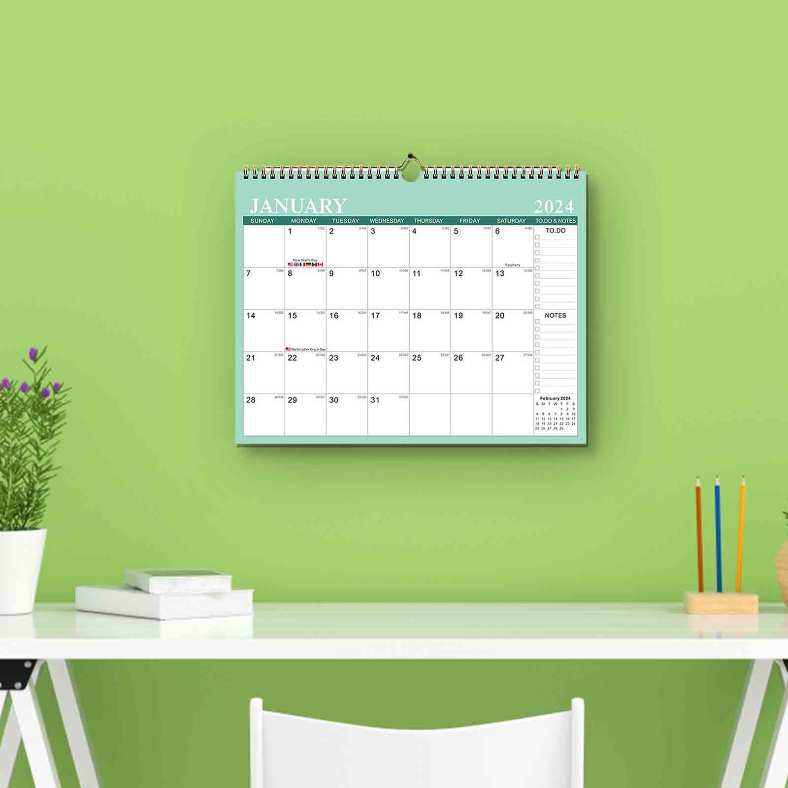 Home Decor Gnobogi Wall Calendar 2024-25 Planning Calendar Thick Paper ...