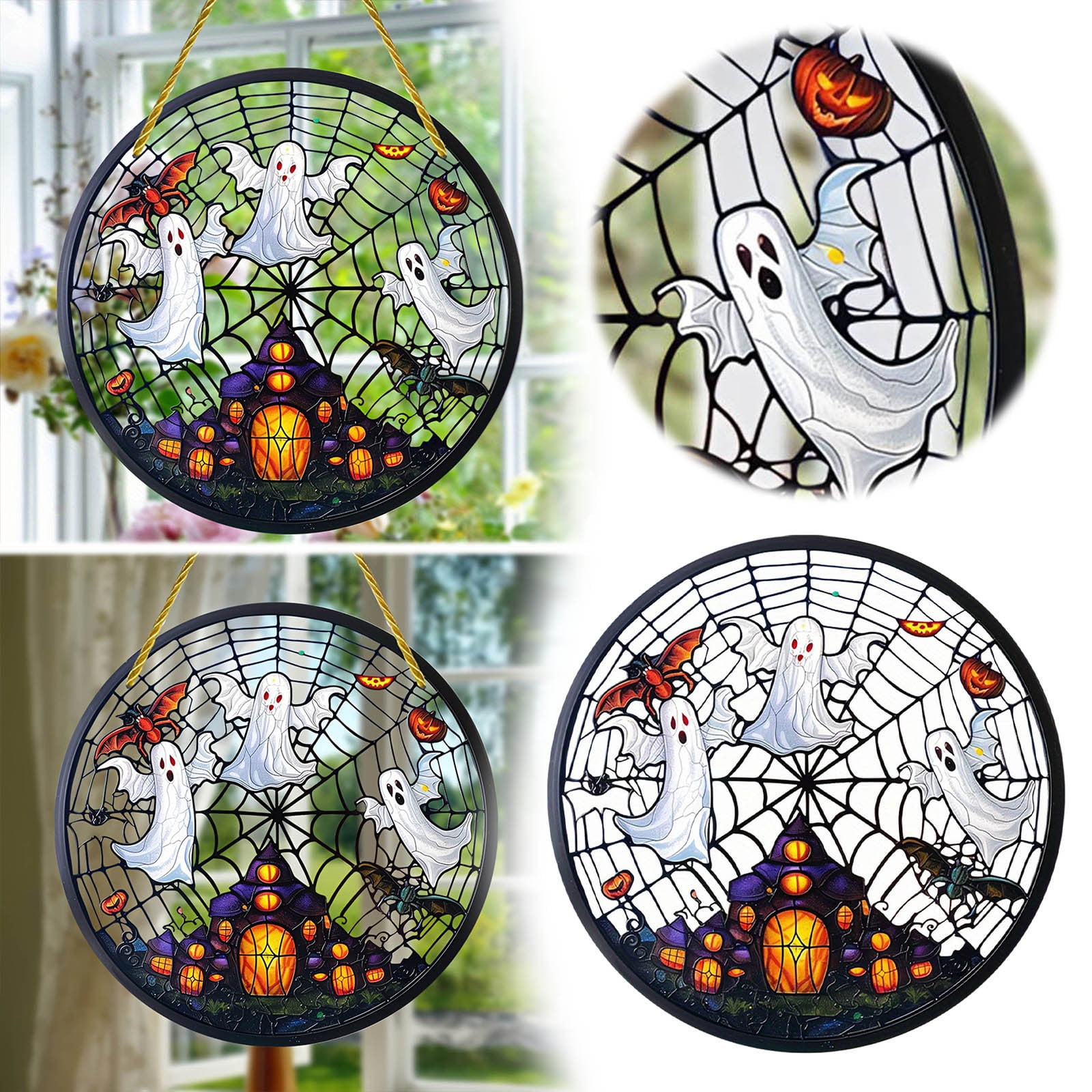 Home Decor Halloween decorative ghost catchers, colorful acrylic home ...