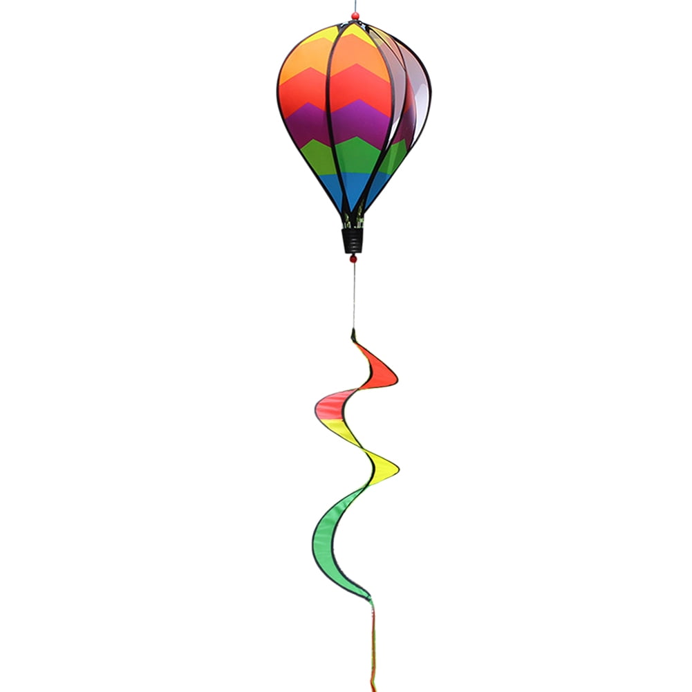Home Decor Hot Air Balloon Wind Spinner Rainbow Kinetic Hanging Wind ...