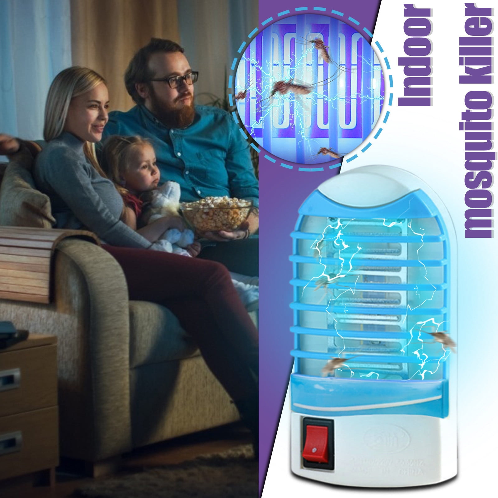 Home Decor In Trap Gnat Electric Plug Light Indoor Lamps Blue - Walmart.com