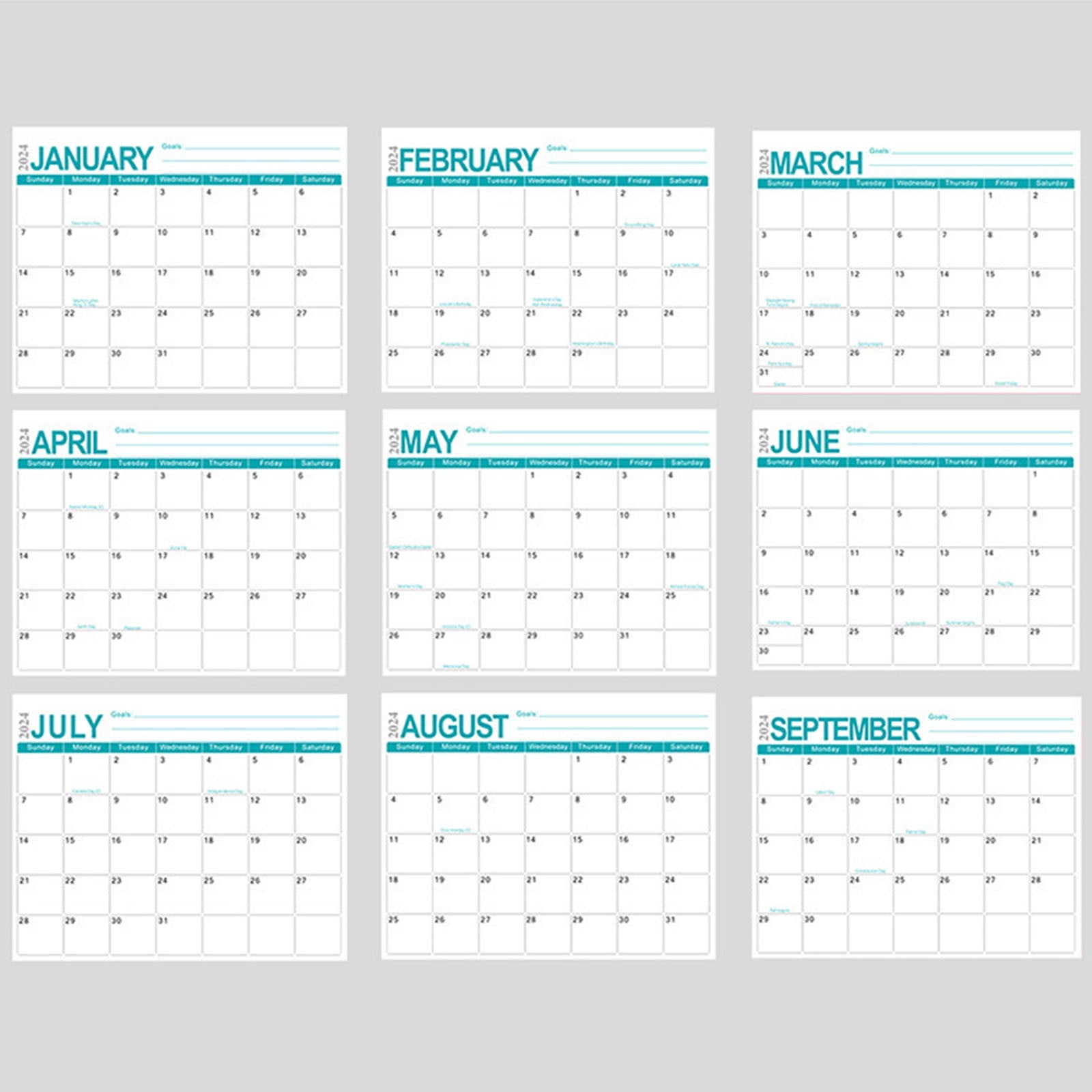 Home Decor Jioakfa 2024 Calendar 18 Months English Magnetic ...