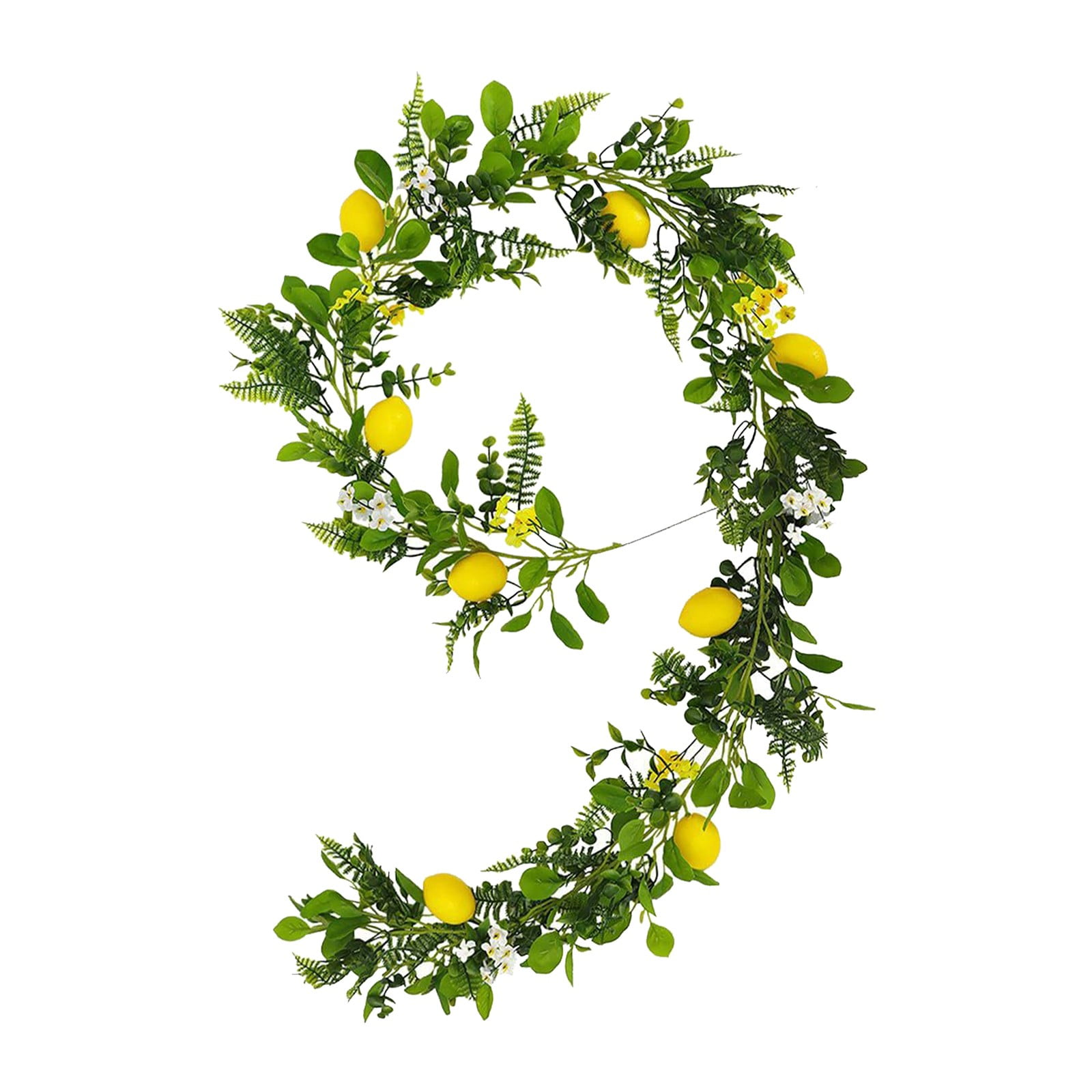 Home Decor Lemon Artificial Vines,Lemon Silk Vine With Green Leaves ...