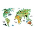 Home Decor Line Kids World Map Wall Decals - Walmart.com