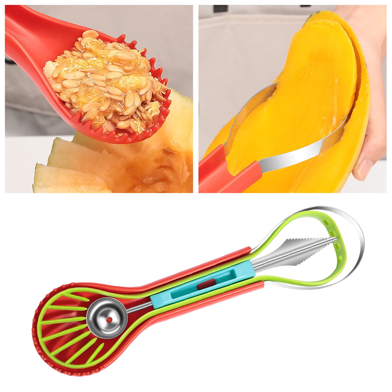 Home Decor Melon Baller Scoop Set, Professional 4 In 1 Stainless Steel ...