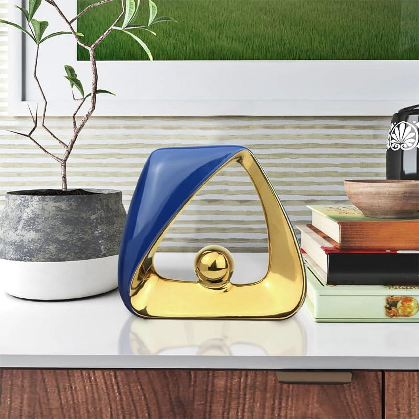 Home Decor Modern Statue,Geometric Ceramic Sculpture Table Decorations ...