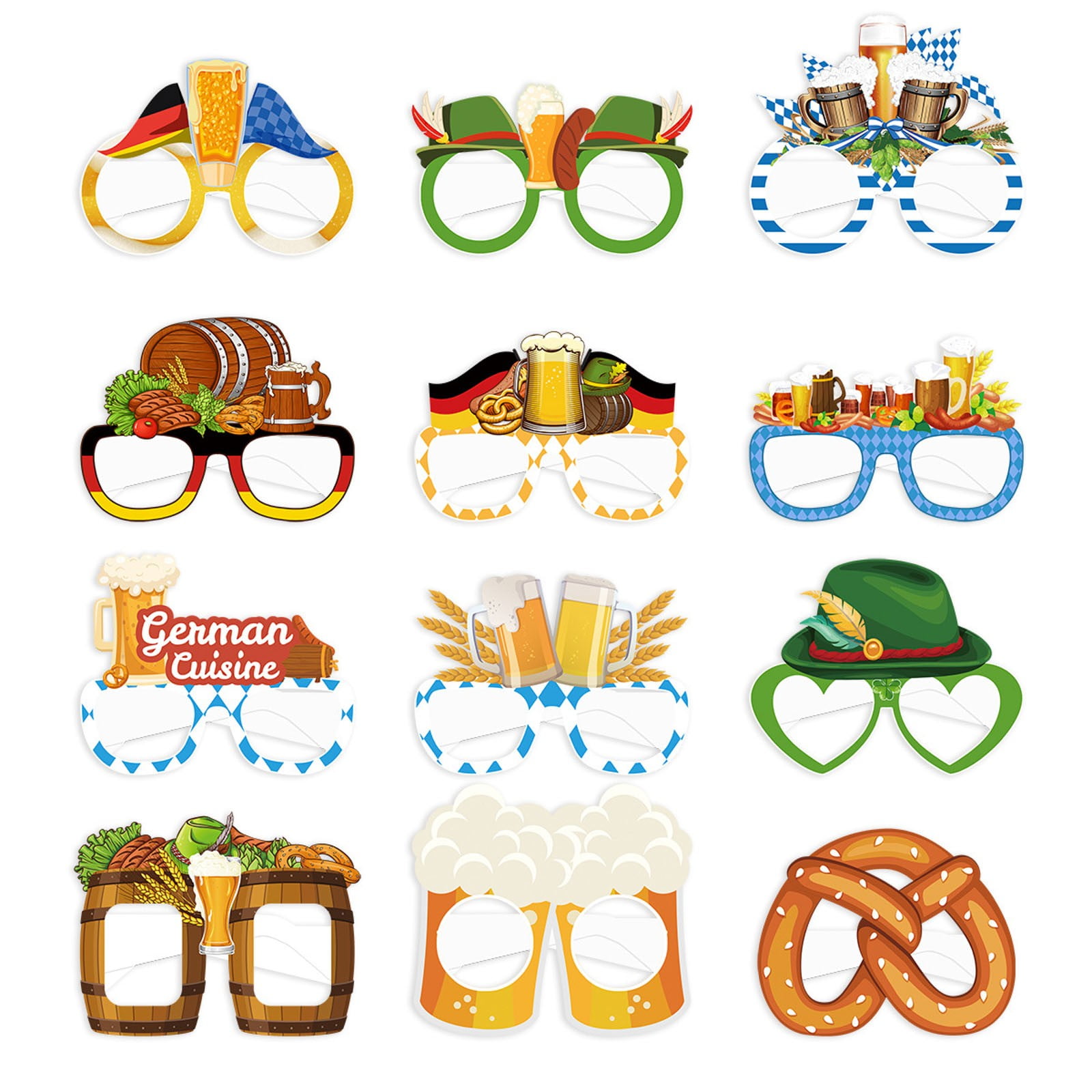 Home Decor Oktoberfest Party Glasses Paper Glasses Funny Oktoberfest ...