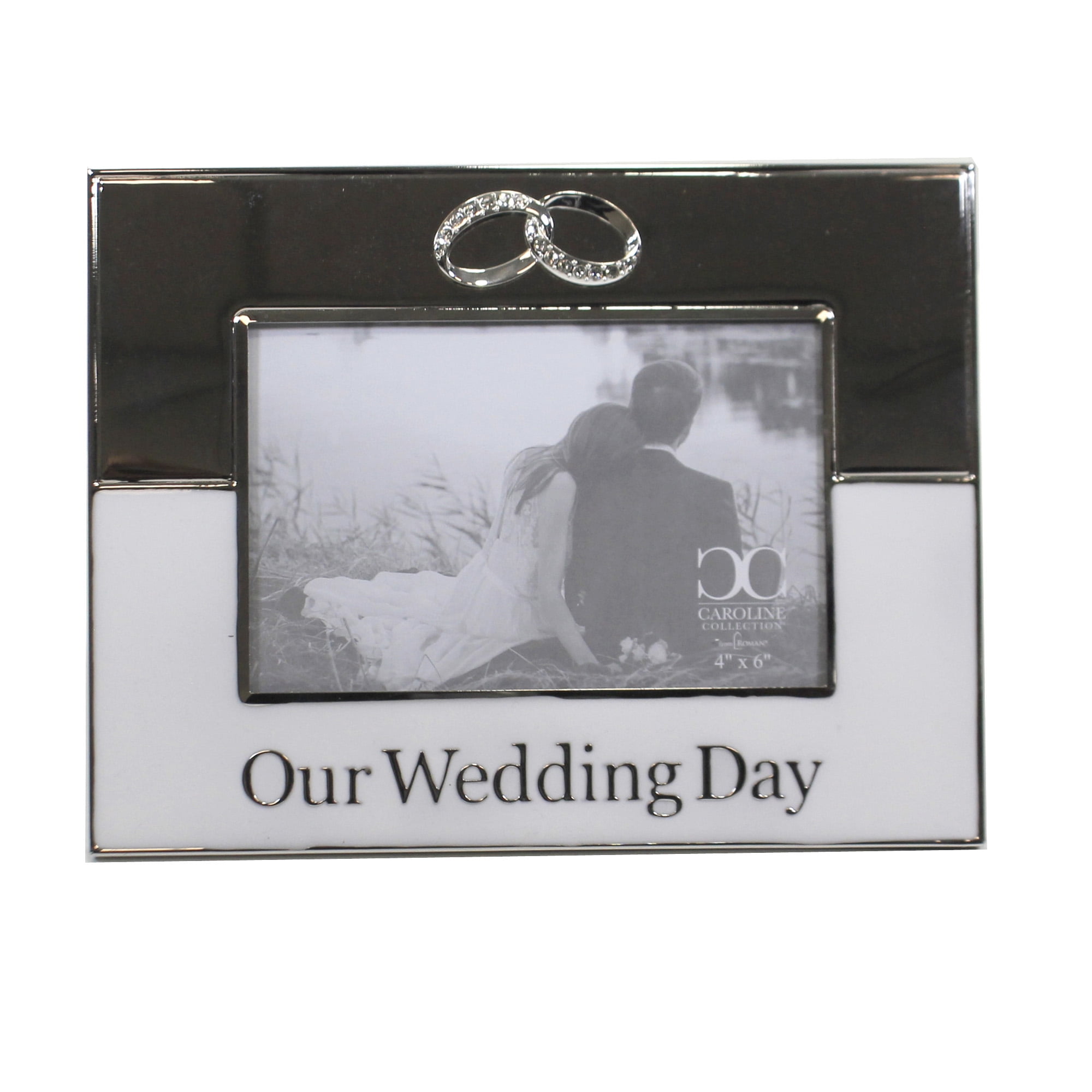 Home Decor Our Wedding Day Photo Frame Metal Marriage Rings Love 19299 ...