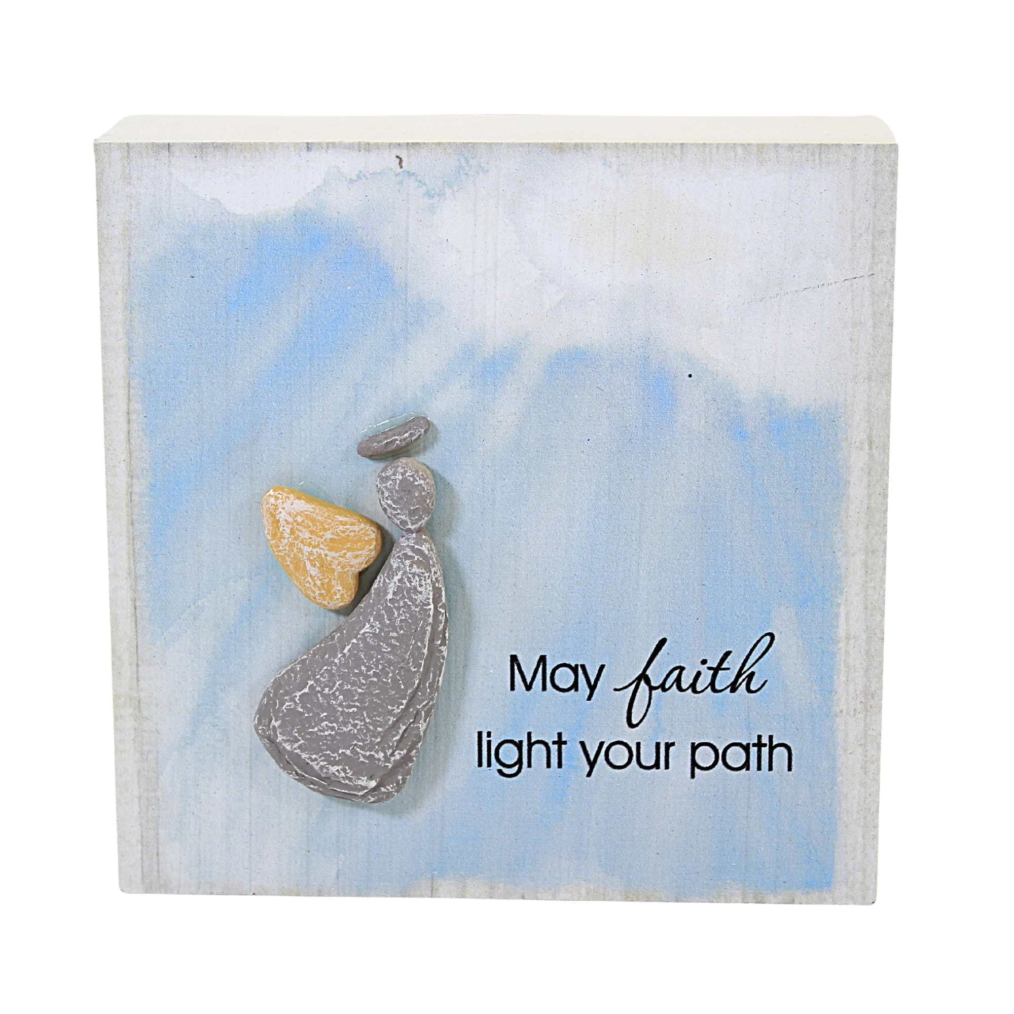 Home Decor Pebble Art Plaques Square Mdf Relaxing Inspirational Er60497 ...
