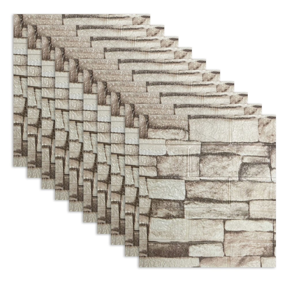 Home Decor Peel-And-Stick 3D Brick Wall Stickers - Waterproof ...