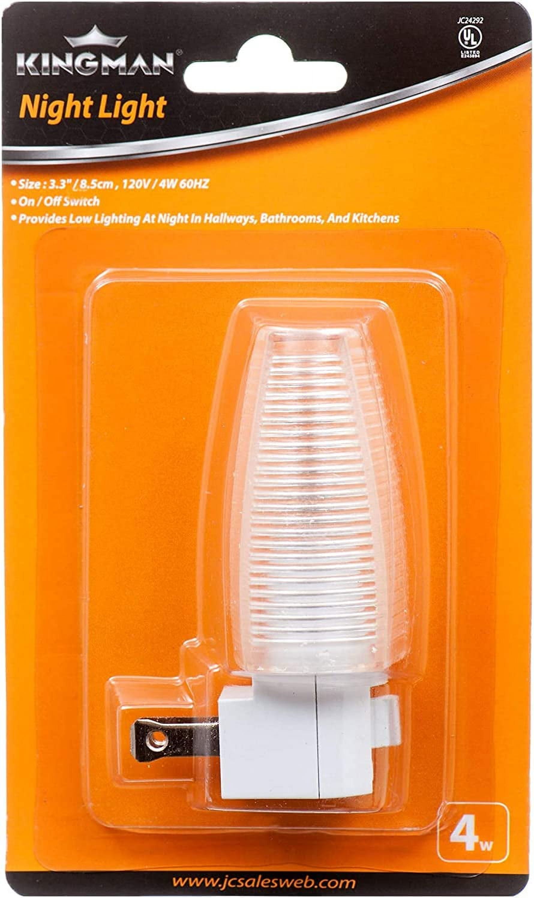 UL Listed Warm White Night Light Wall Plug in with On/Off Switch, 120V ...