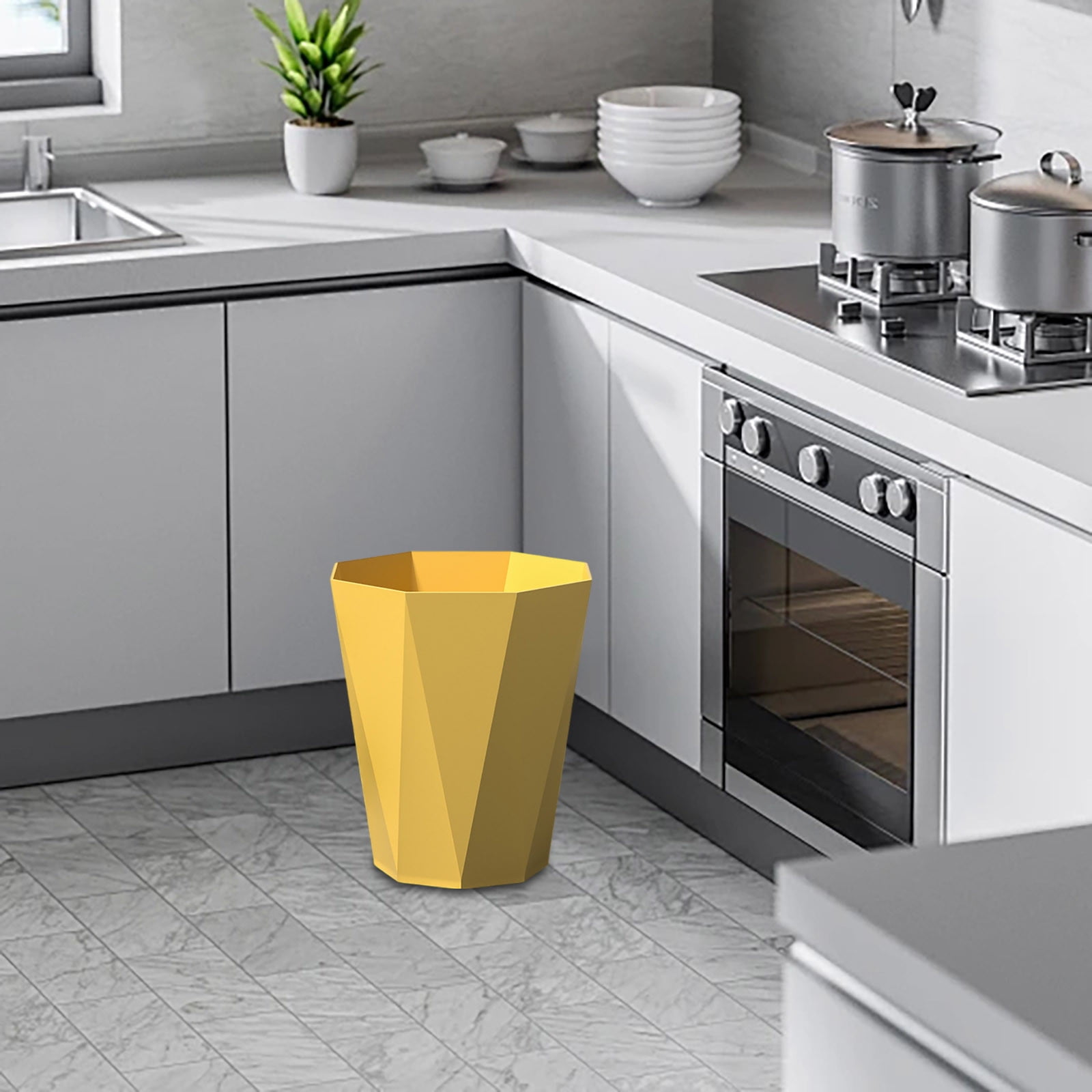 Home Decor Polygon Small Can Can Wastebasket Garbage Container Rubbish ...