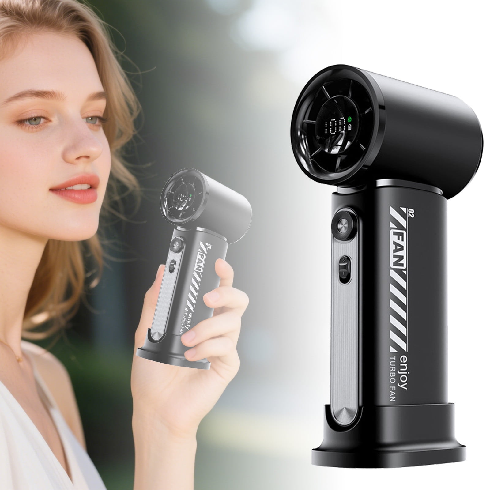 Home Decor Portable Rechargeable Handheld Fan With Powerful Airflow ...