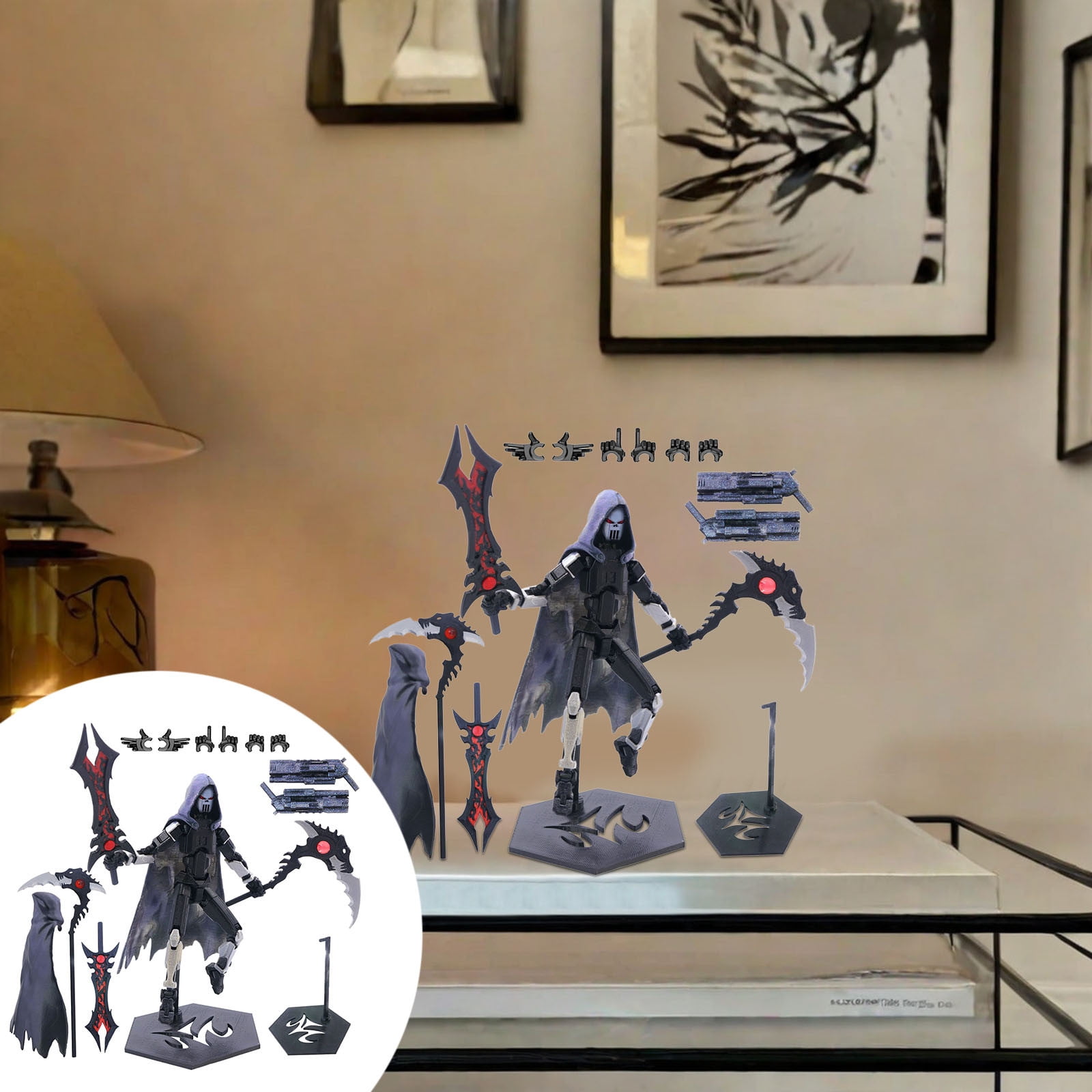 Home Decor Poseable Action Figure With Accessories Hooded Design ...