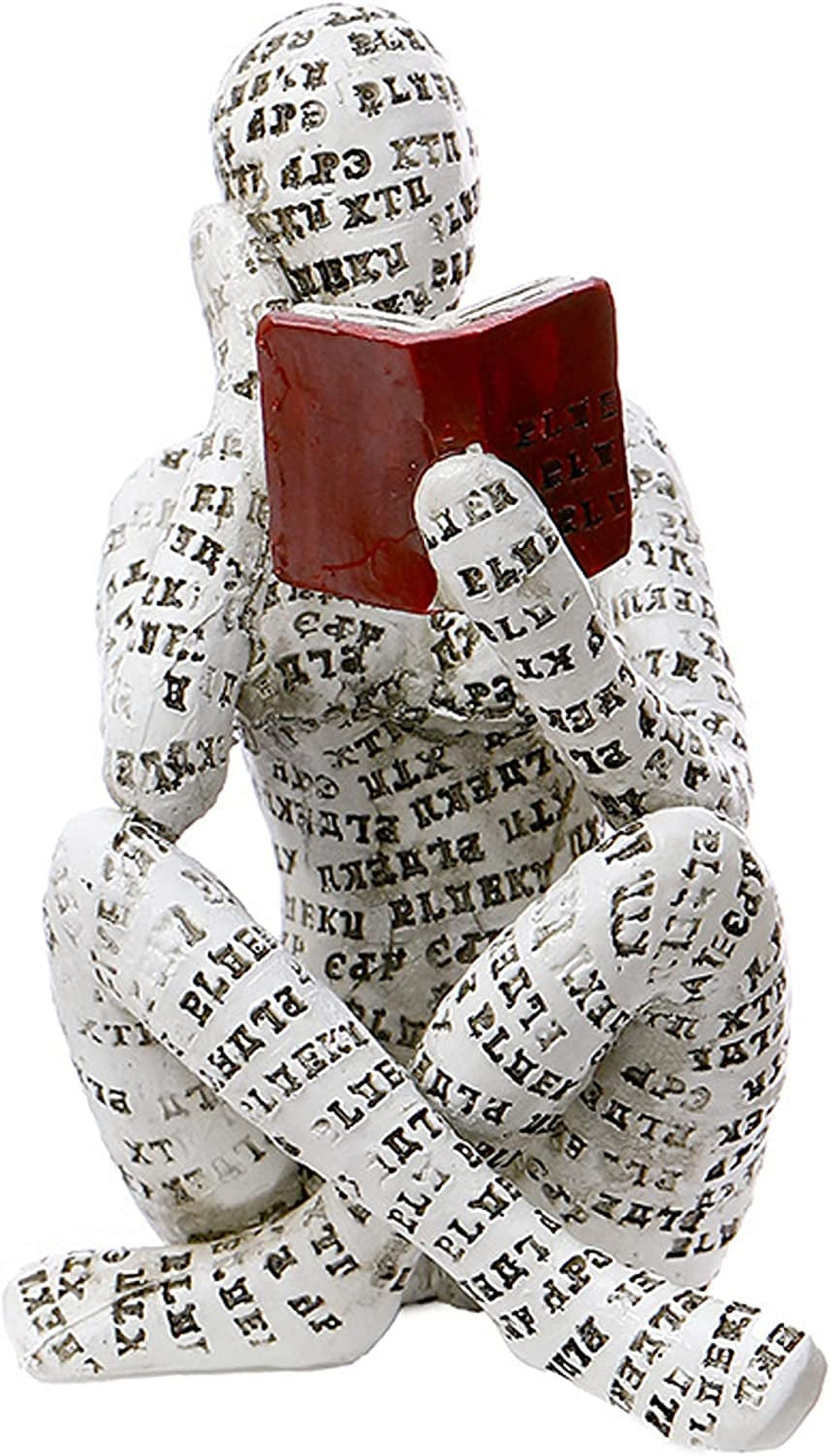 Home Decor Pulp Reading Female Thinker Statue Aesthetic Sculpture Room ...