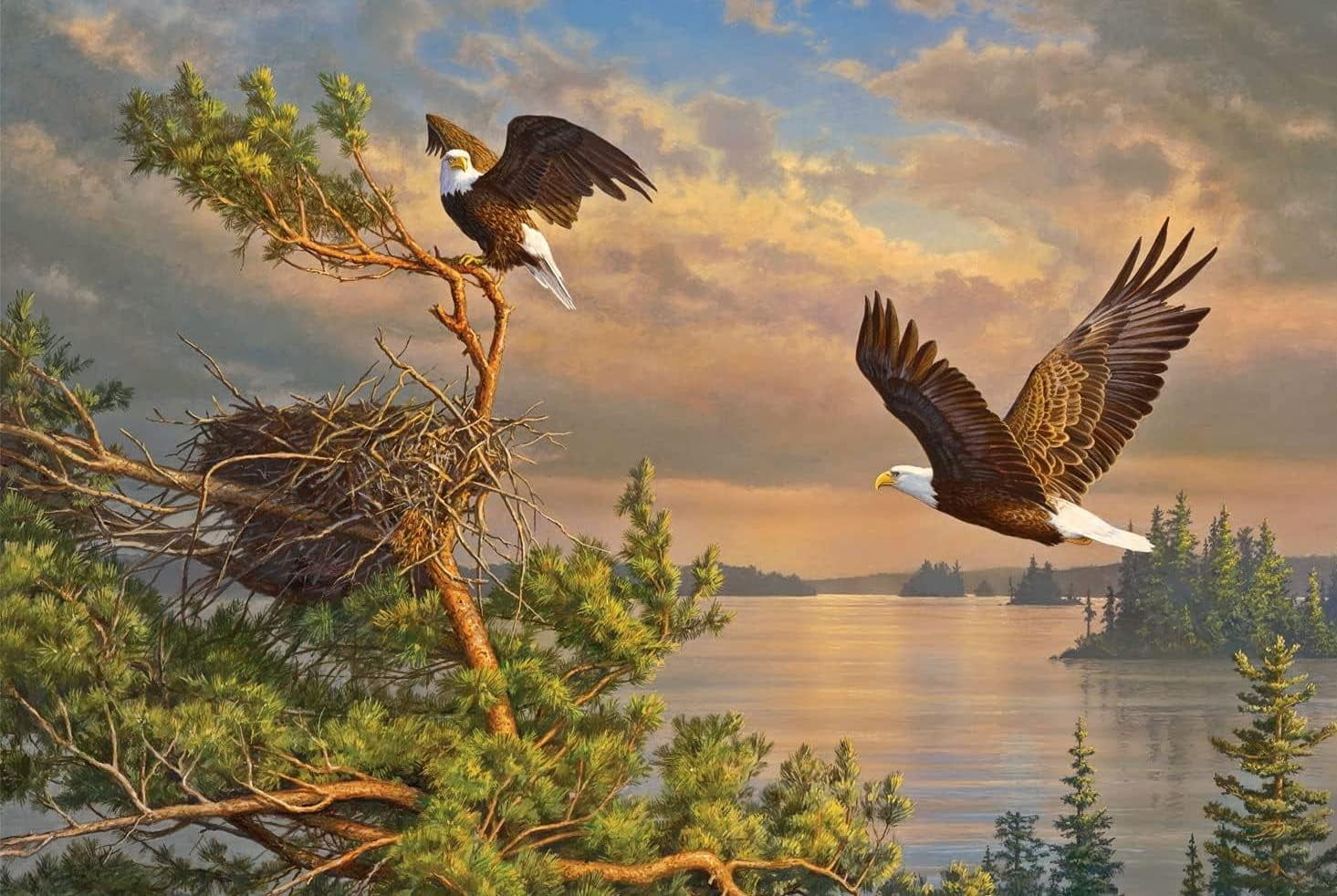 Home Decor Puzzles Eagle Jigsaw Back To The Nest Educational Puzzles ...