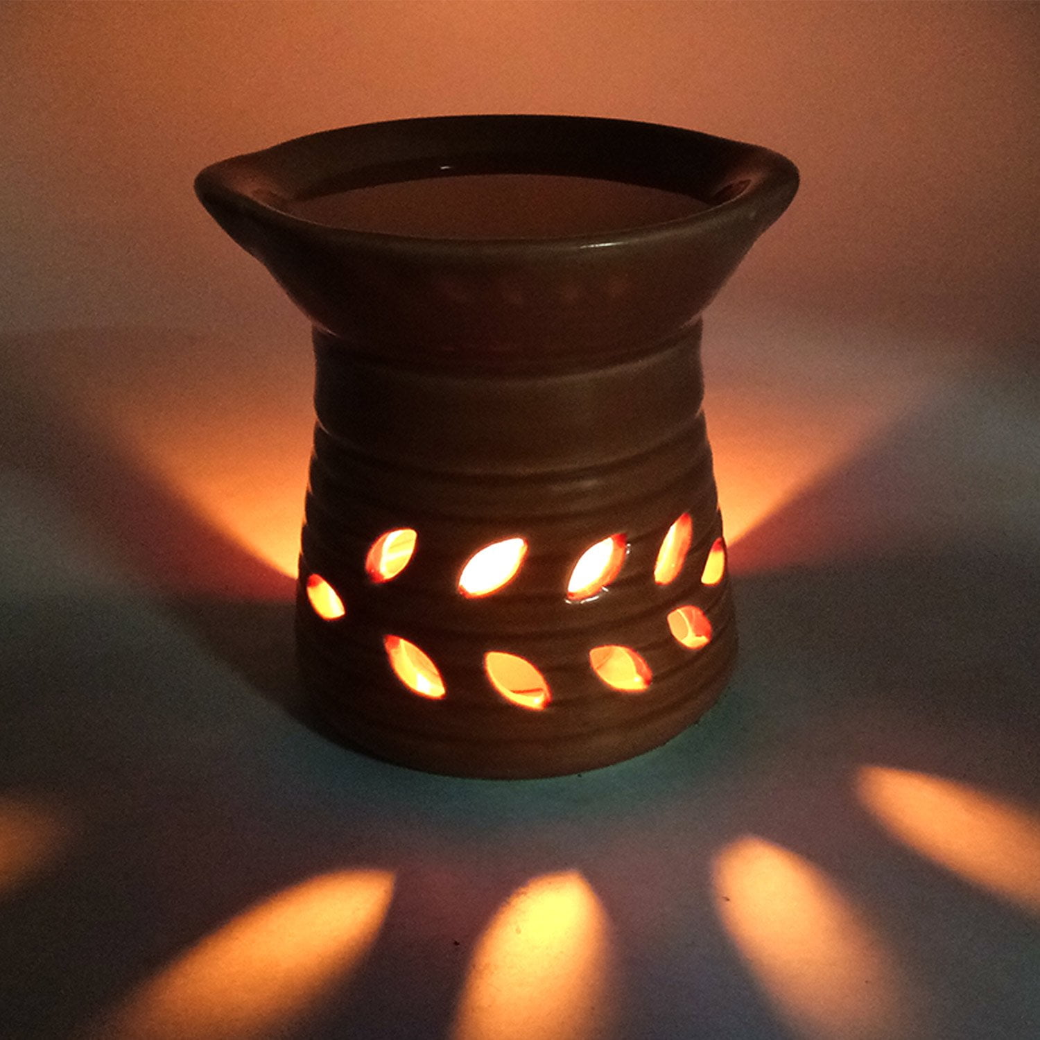 Home Decor Regular Use Pollution Free Handmade Ceramic Ethnic Tealight ...
