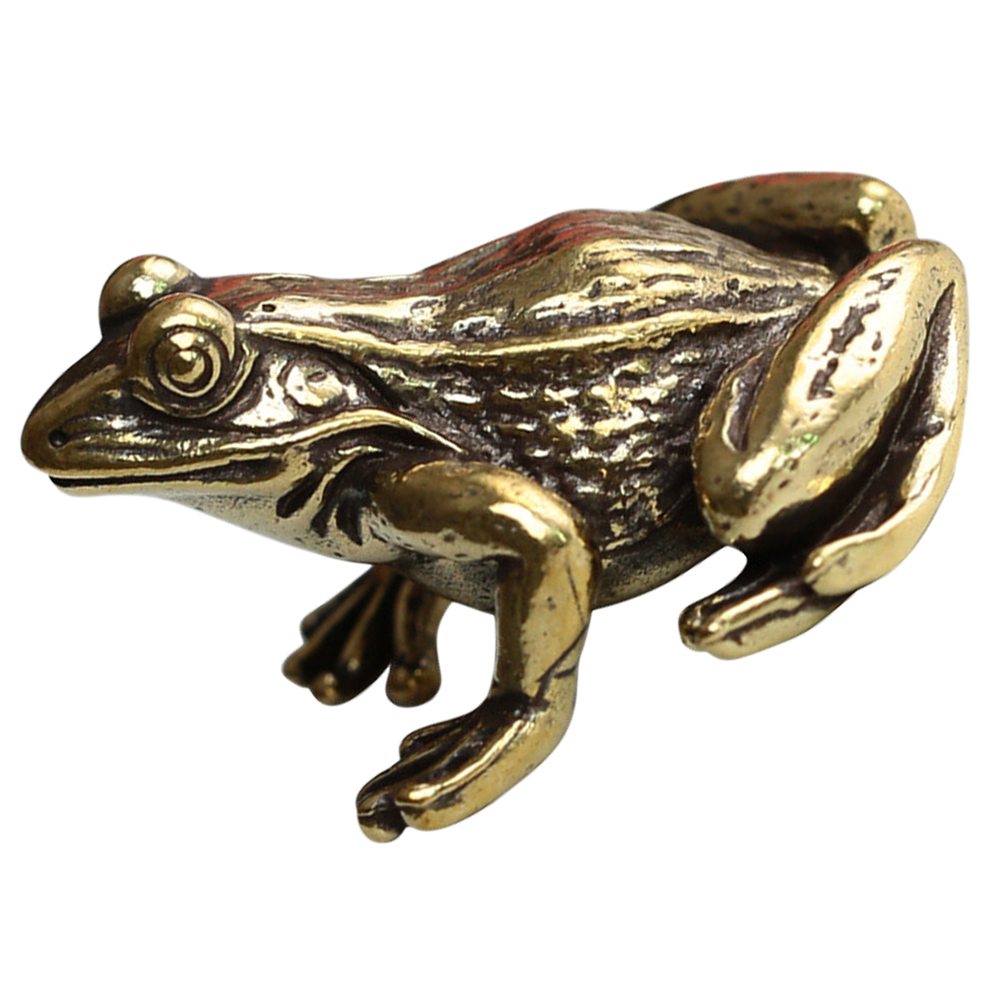Home Decor Retro Brass Solid Frog Desktop Decorative Ornament Garden ...