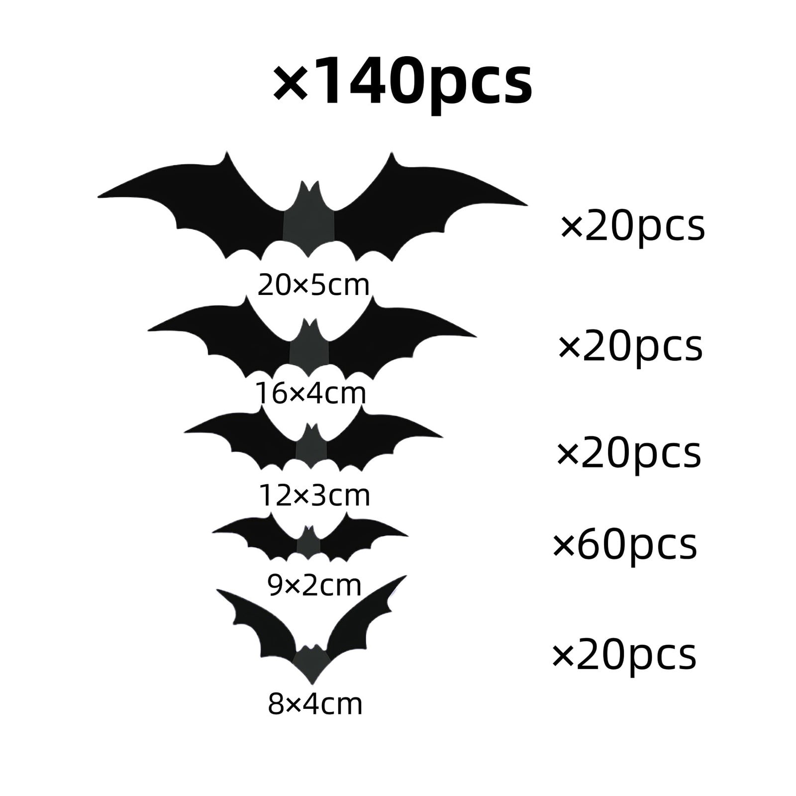 Home Decor Room Decor Halloween 3D Bat Wall Stickers Set, 48 PCS ...