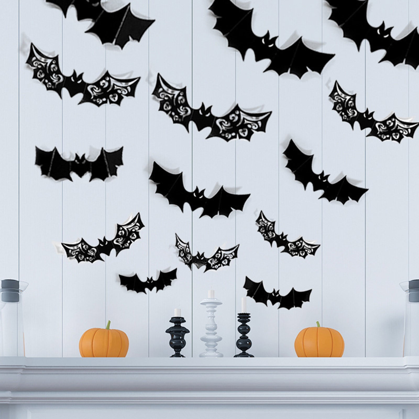 Home Decor Room Decor Halloween Bat Wall Decals, 3D Removable Vinyl ...