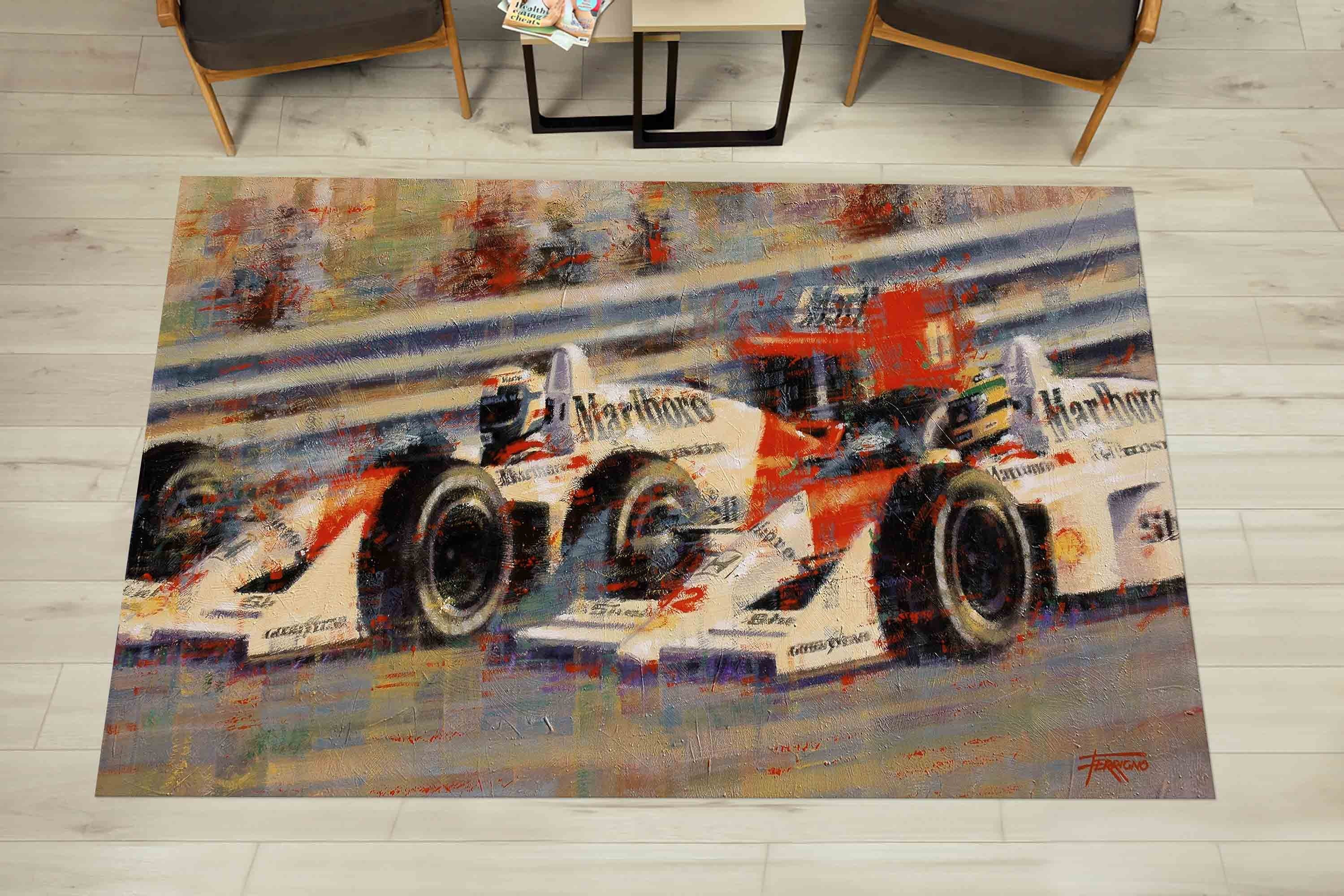 Home Decor Rug, Car Racing Lover Gift Rugs, Man Cave Rugs, Car Rug ...