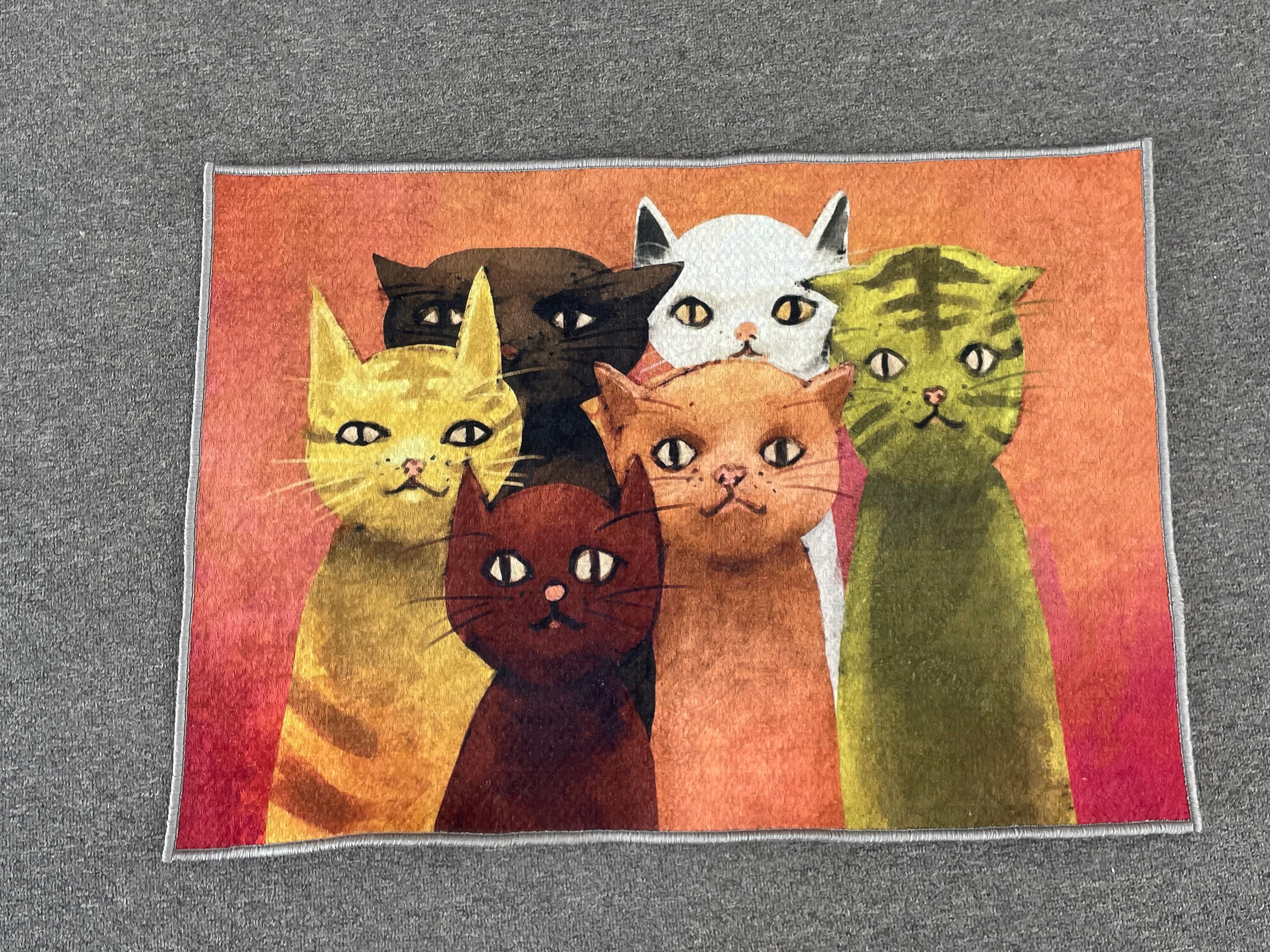 Home Decor Rugs, Abstract Cat Rugs, Abstract Cat Rugs 3D Printed Rugs ...