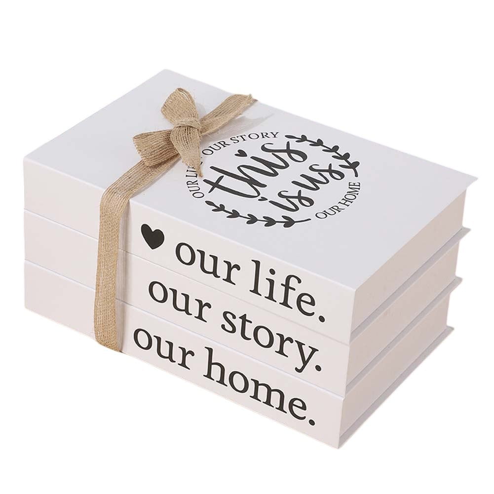 Home Decor Rustic Decorative Book Stack Set Perfect for Coffee Tables ...