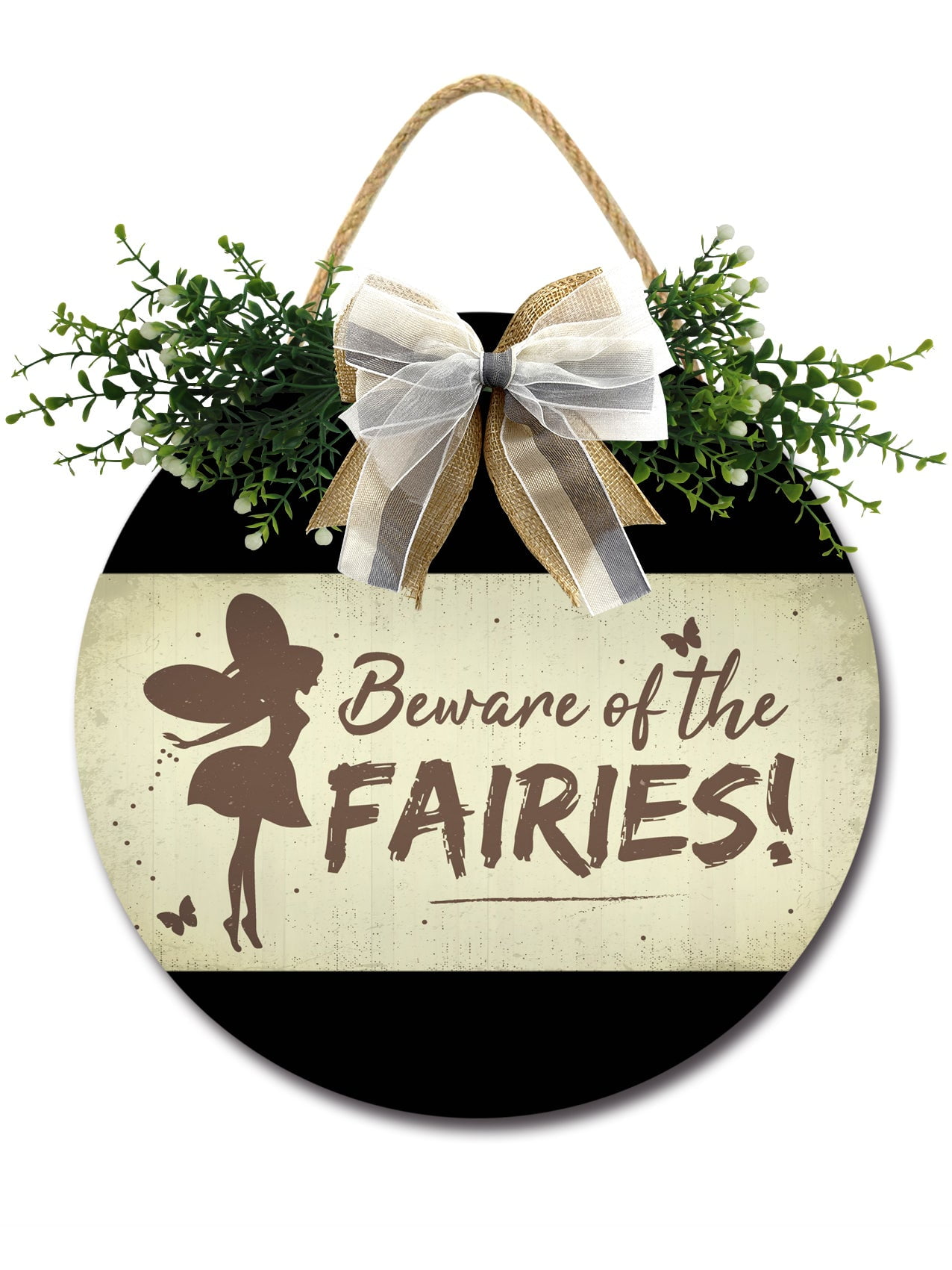 Home Decor Signs Beware Of The Fairies Rustic Wooden Wall Art Signs ...