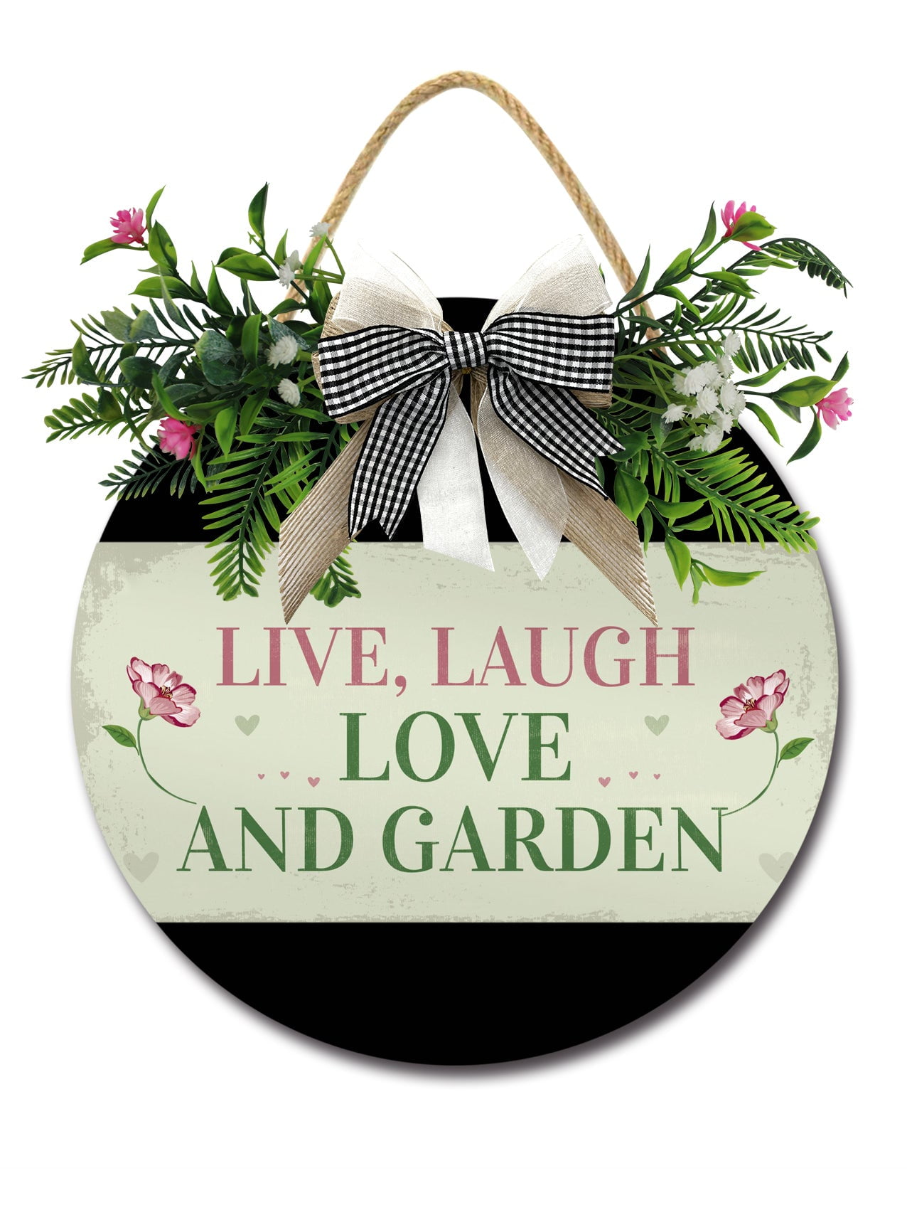 Home Decor Signs Live Laugh Love And Garden Rustic Wooden Wall Art ...