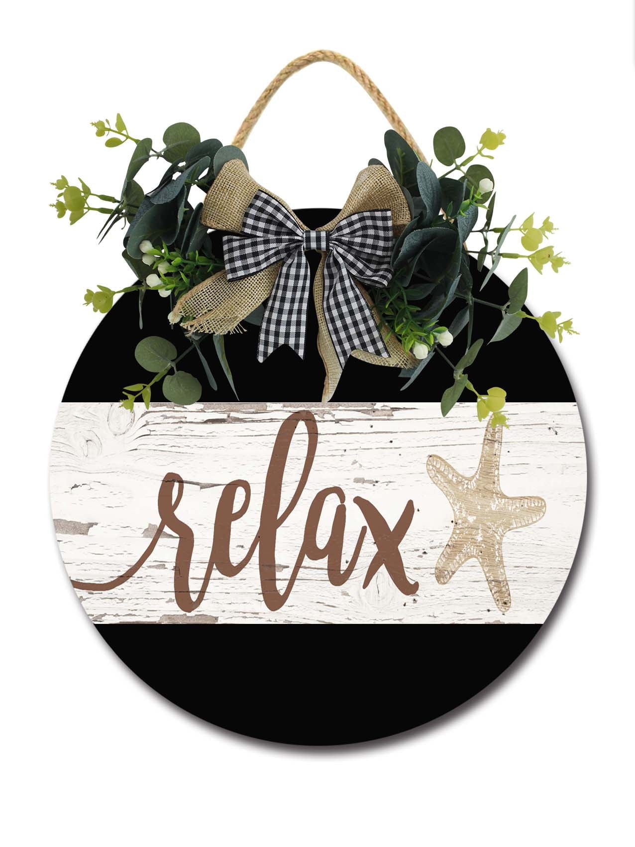 Home Decor Signs Relax Rustic Wooden Wall Art Signs Farmhouse Entryway ...