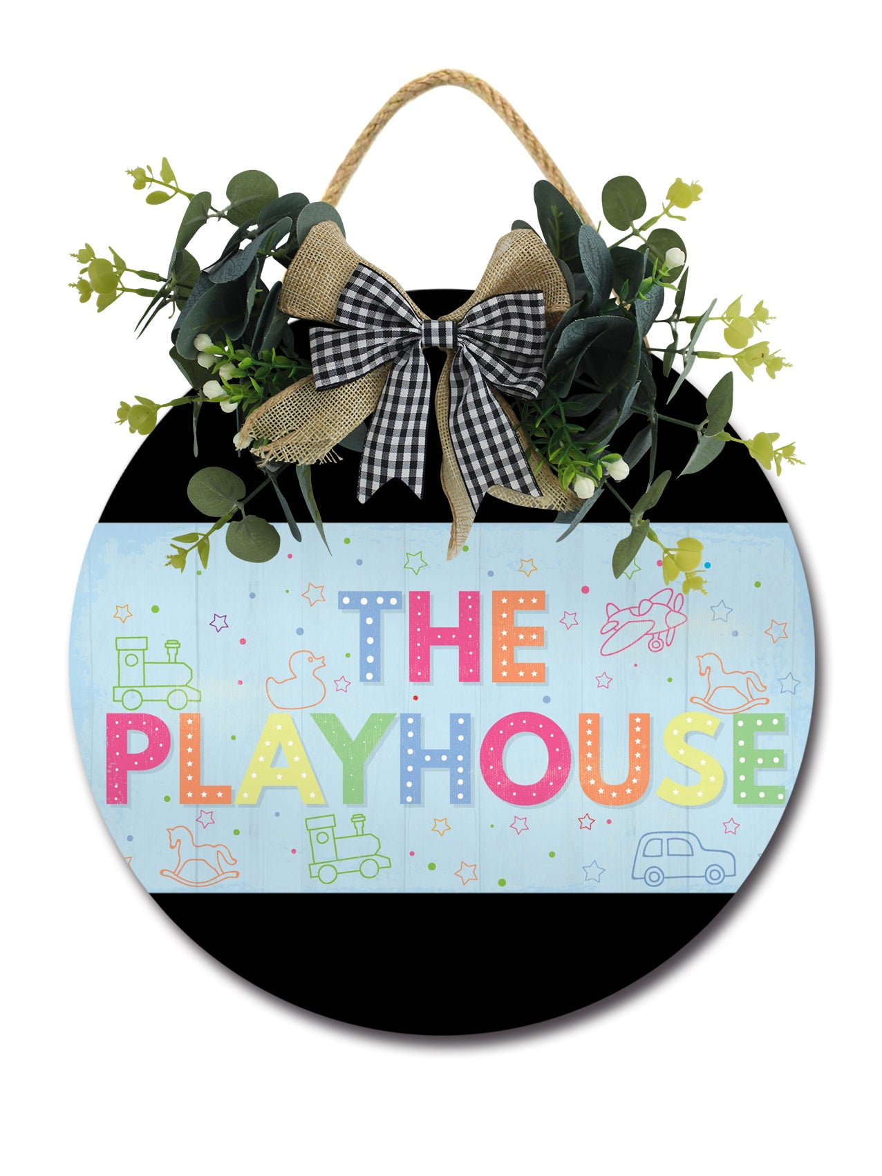 Home Decor Signs The Playhouse Rustic Wooden Wall Art Signs Farmhouse ...