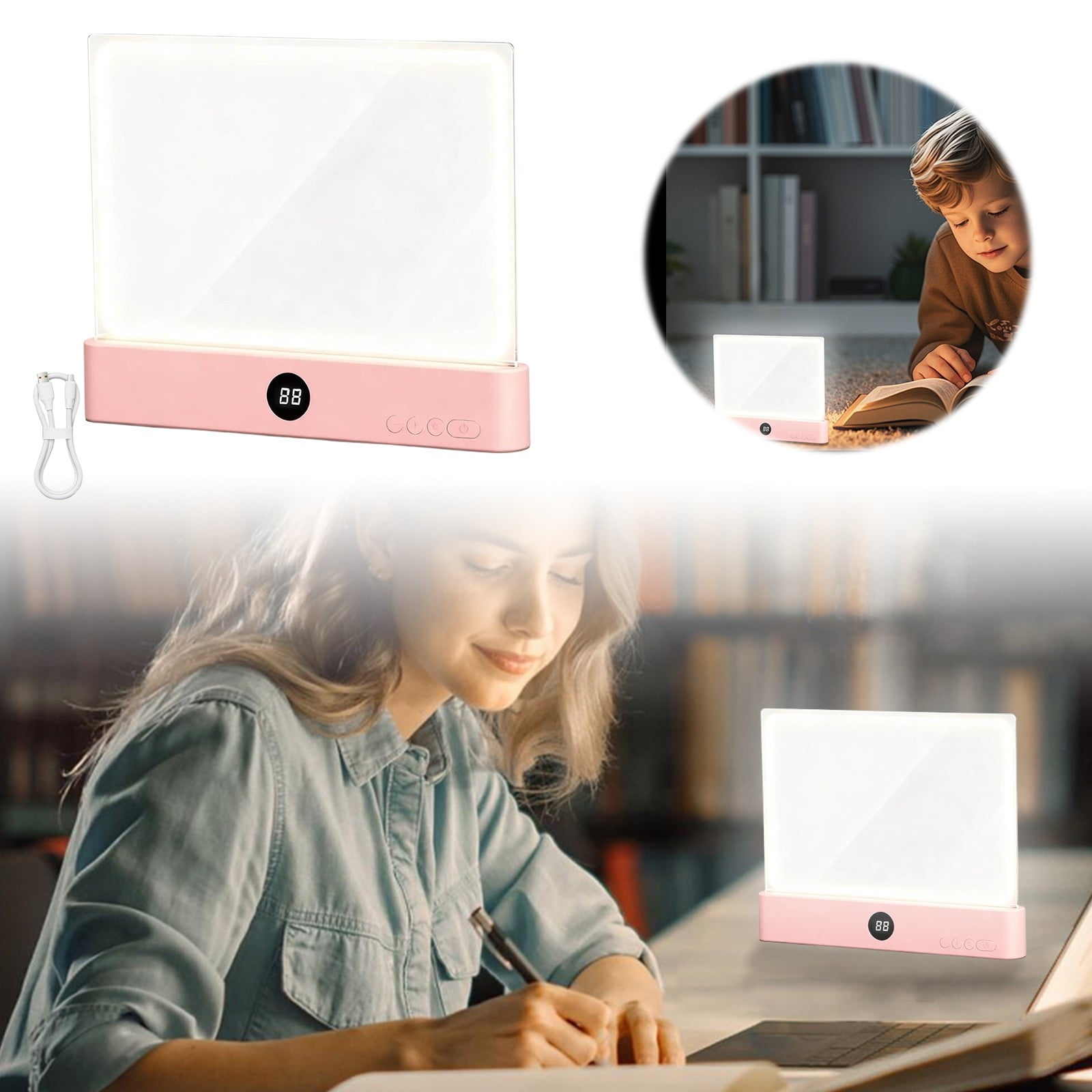 Home Decor Smart LED Reading Light Rechargeable Tablet Reading Light ...