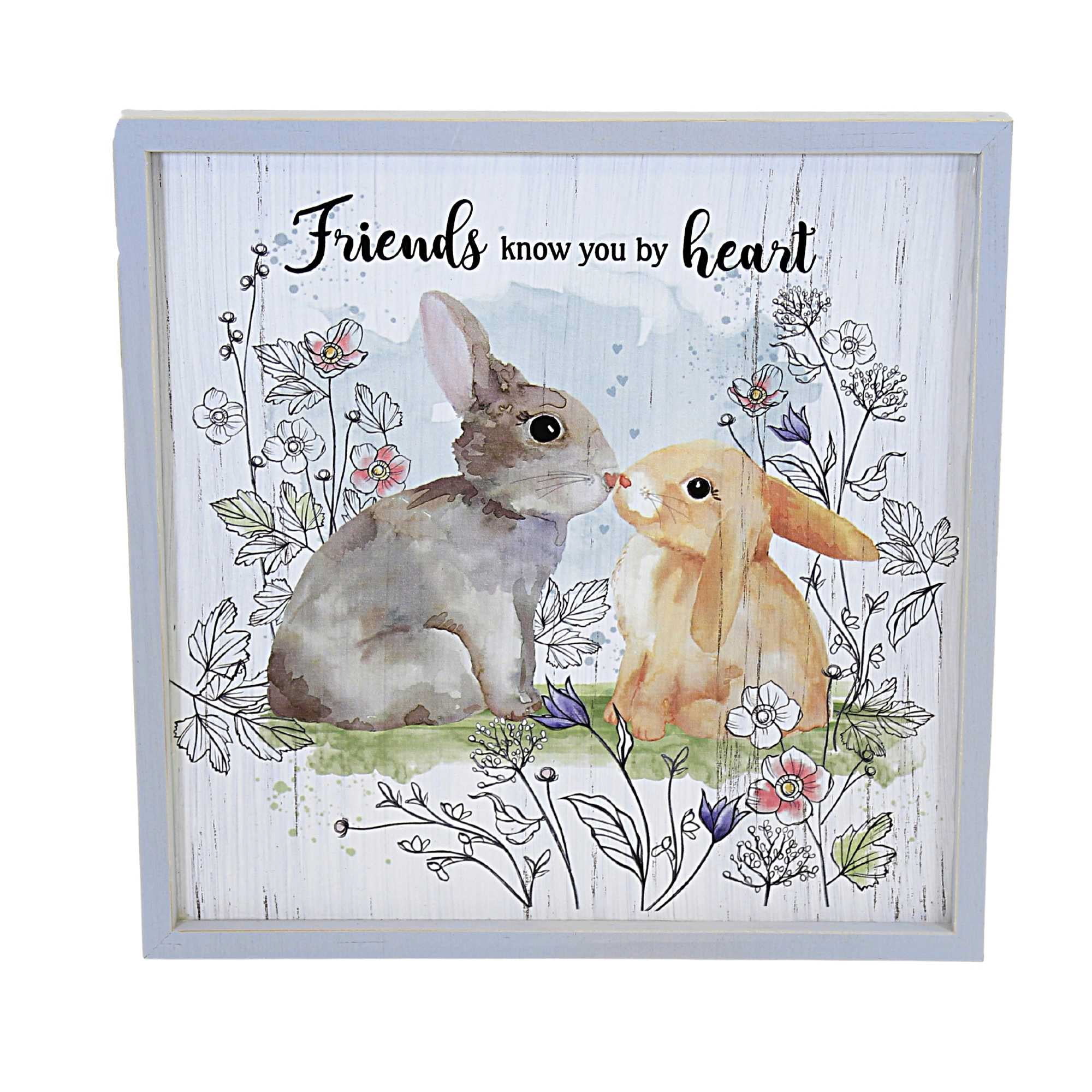 Home Decor Spring Bunny Plaque Rabbit Wall Decor Ea15831 Friends ...