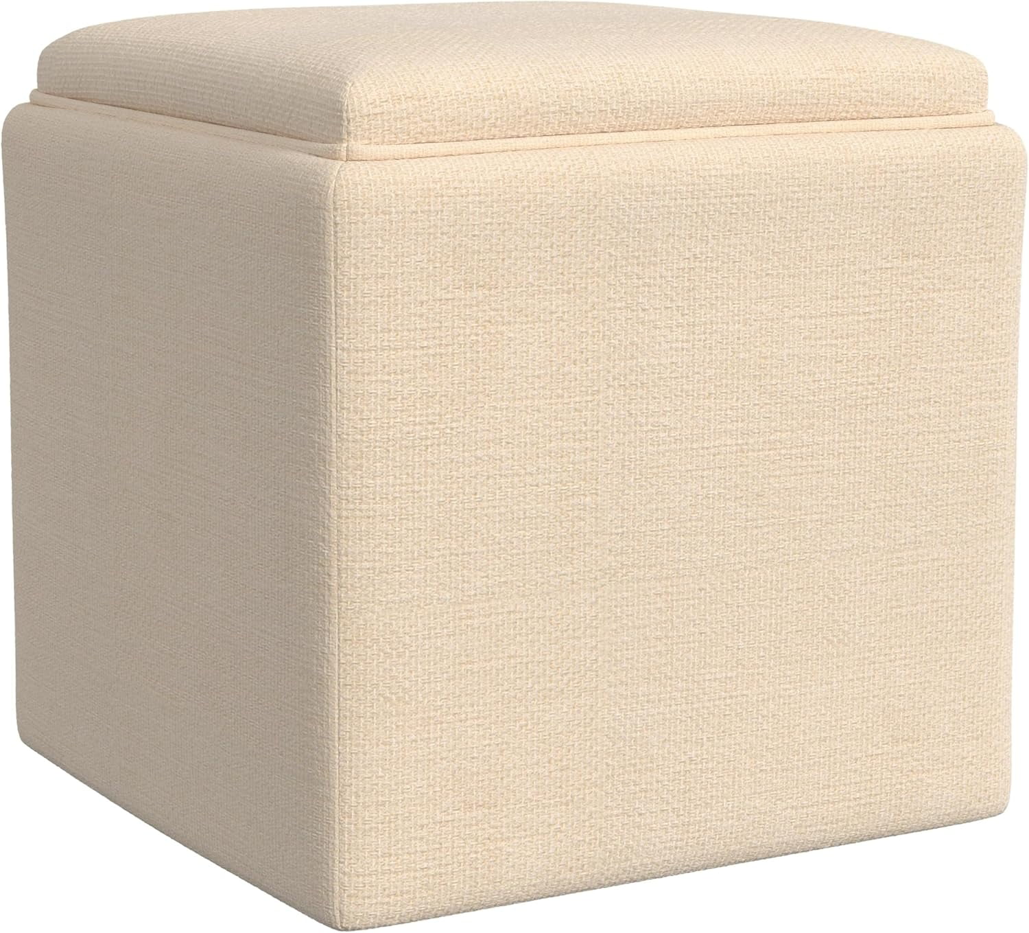 Home Decor Storage Ottoman with Tray Top|Upholstered Modern Square ...