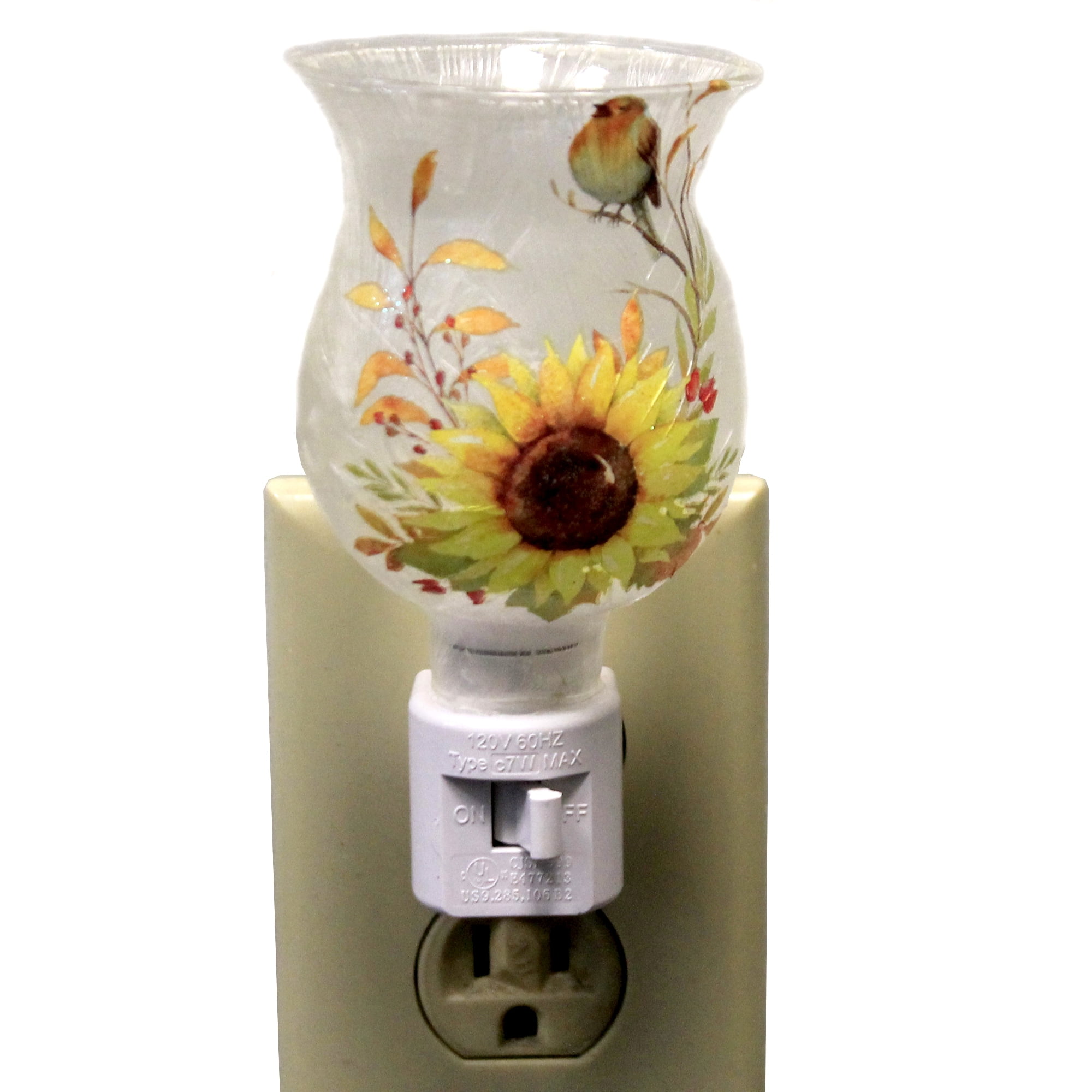 Home Decor Sunflower Night Light Fall Leaves Bird 15171 - Walmart.com
