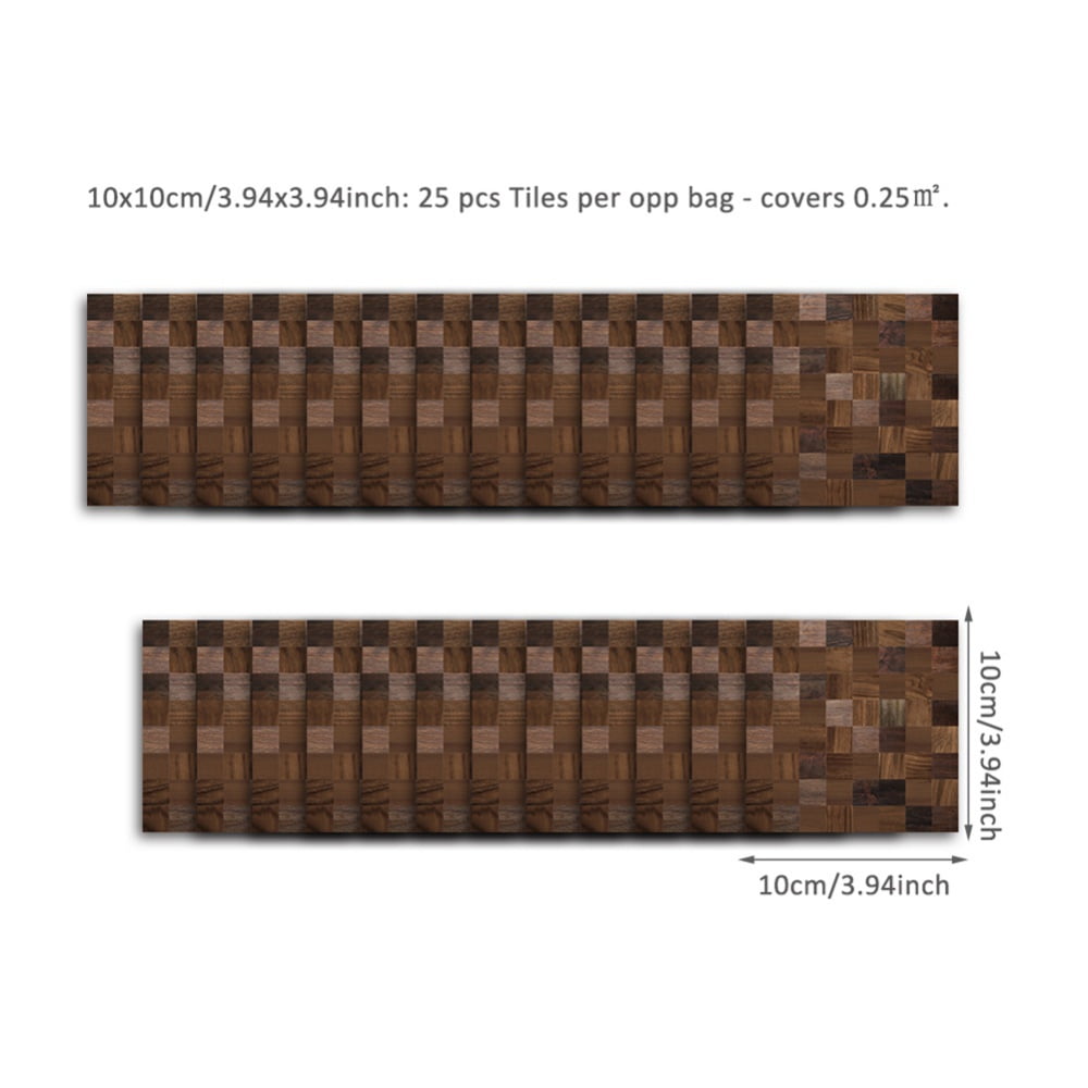 [Home Decor]Tile Stickers Walnut Wood Grain Bar Cafe Decorative Wall ...
