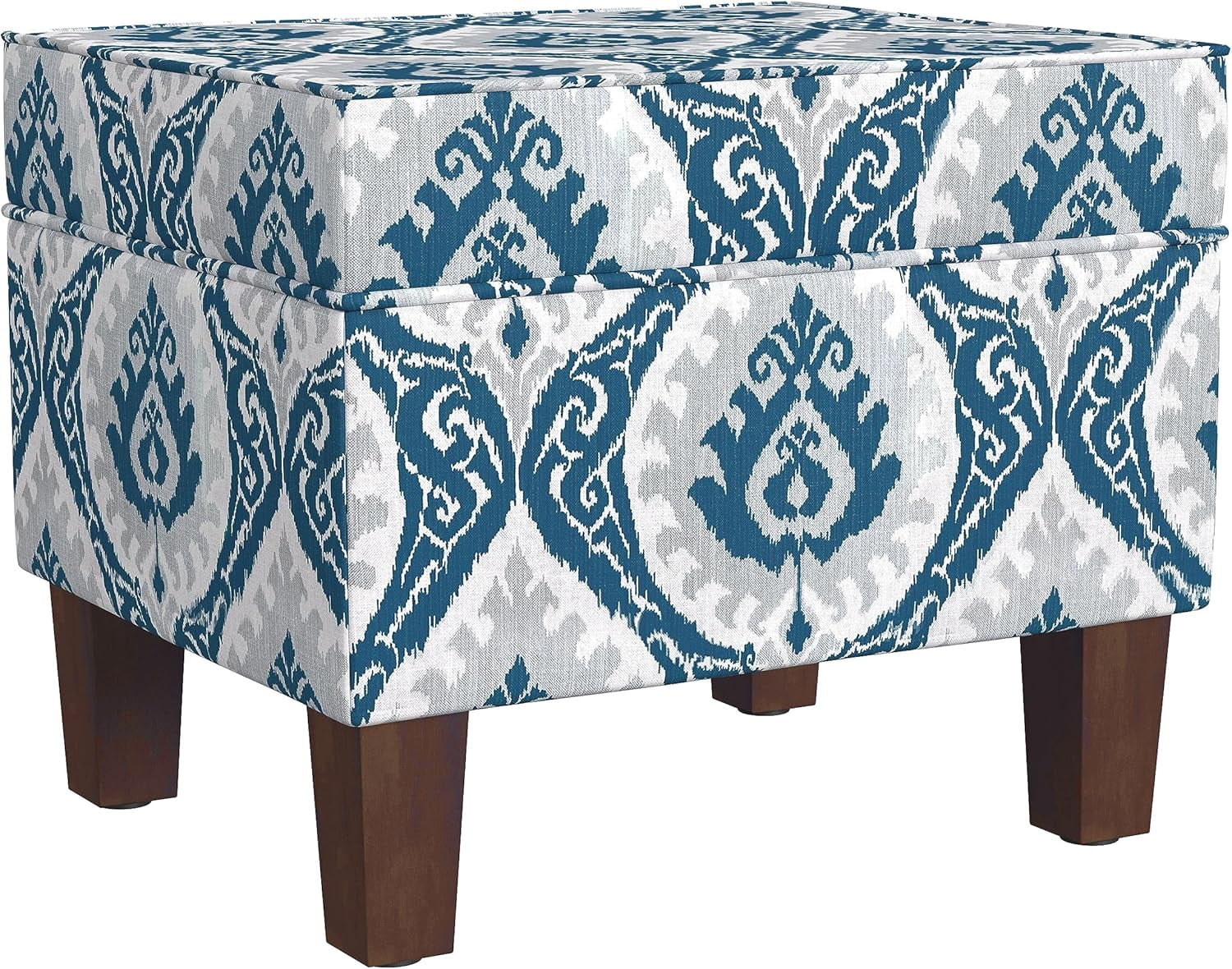 Home Decor Upholstered Modern Rectangular Storage Ottoman | Hinged Lid ...