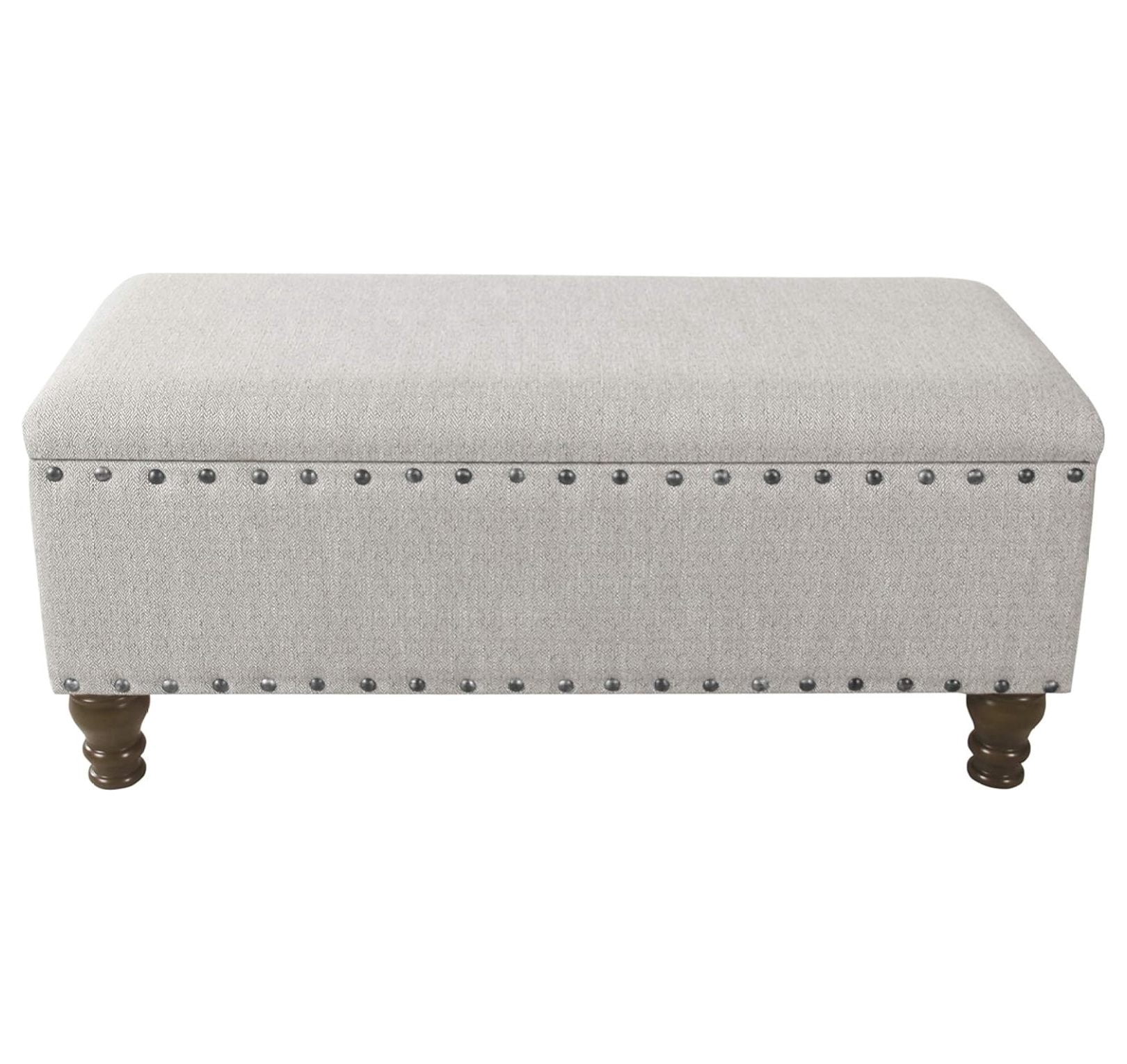 Home Decor | Upholstered with Nailhead Trim | Large Ottoman with ...