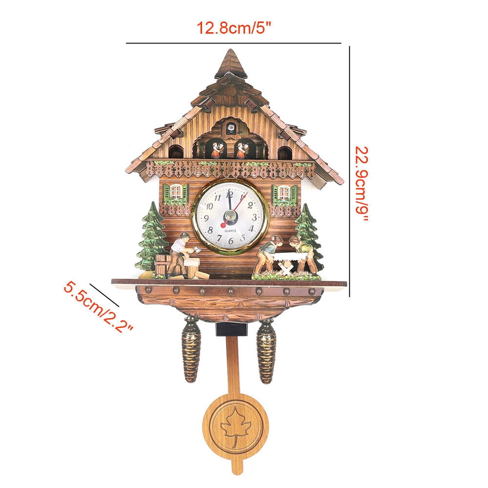 Home Decor Vintage Germany Black Forest Wall Mounted Clock Wooden Clock ...
