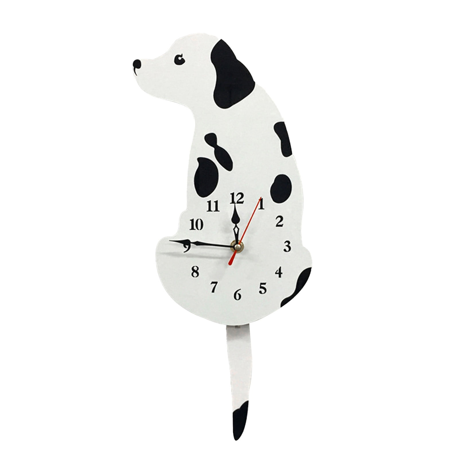 Wall Clock Creative Dog Acrylic Wall Clock with Swing Tail Pendulum for ...